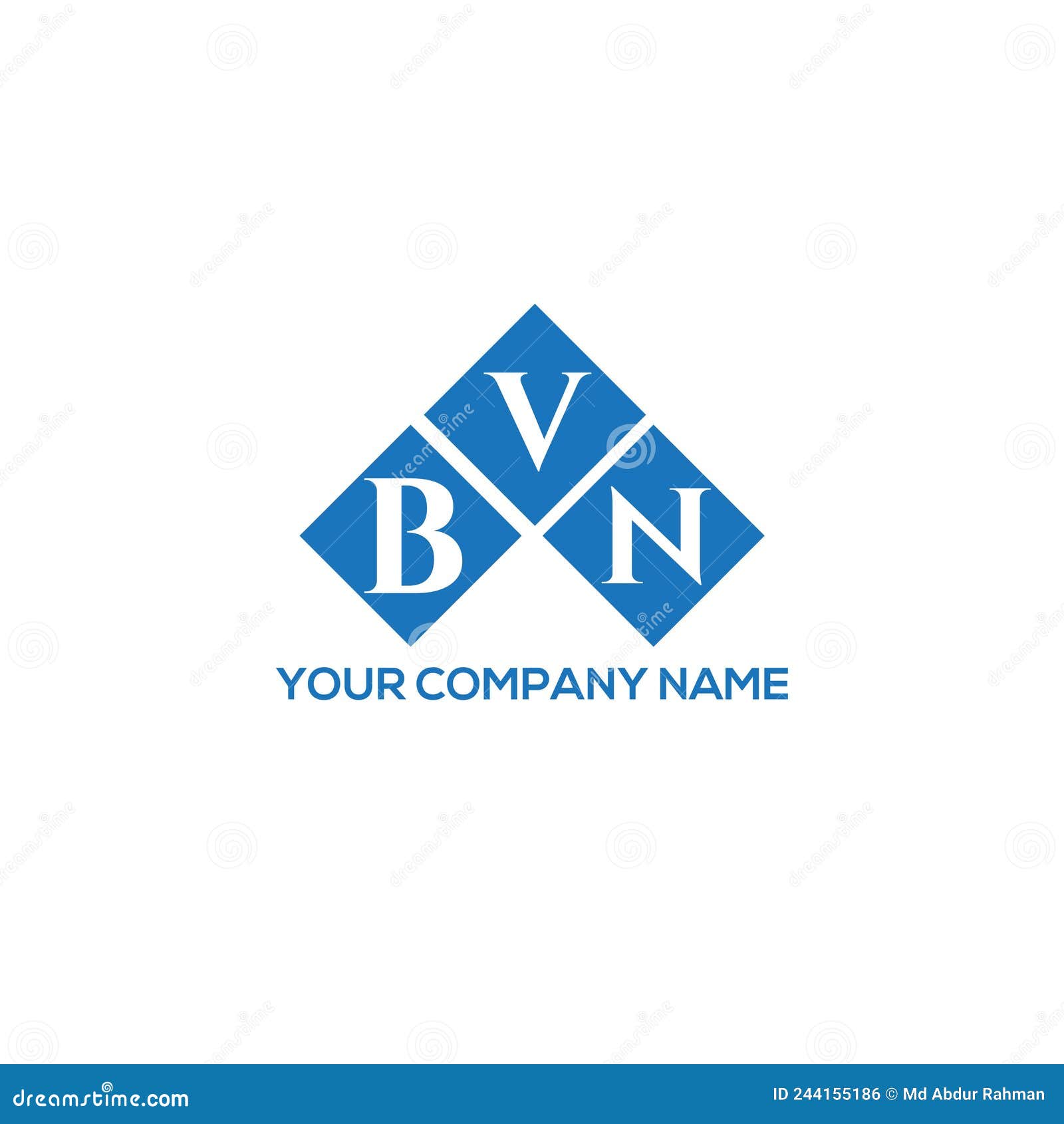 BVN Letter Logo Design on White Background. BVN Creative Initials ...