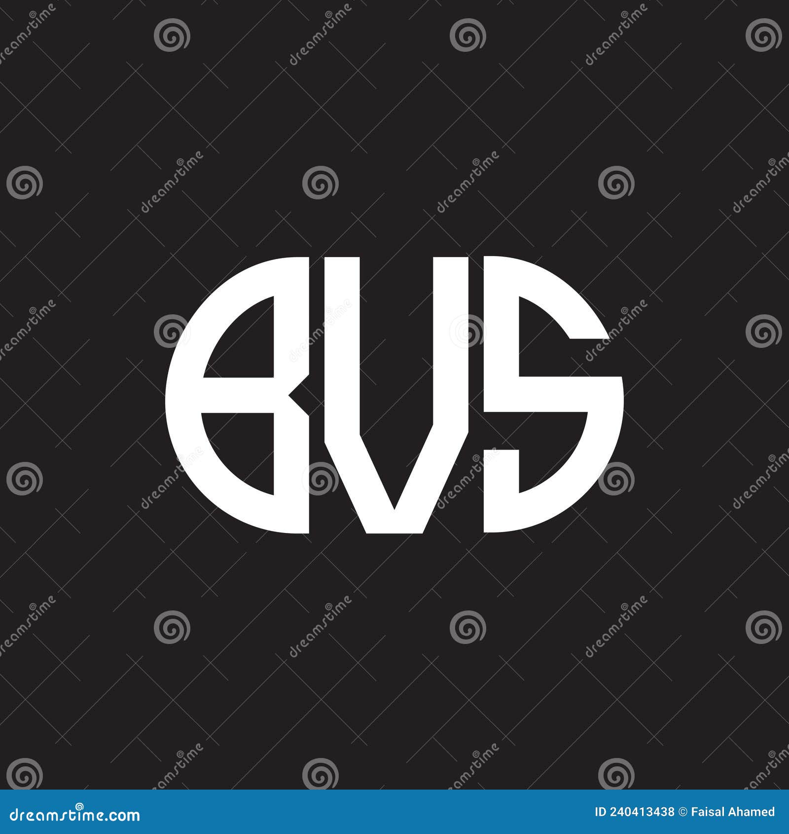 BVS Letter Logo Design on Black Background. BVS Stock Vector ...