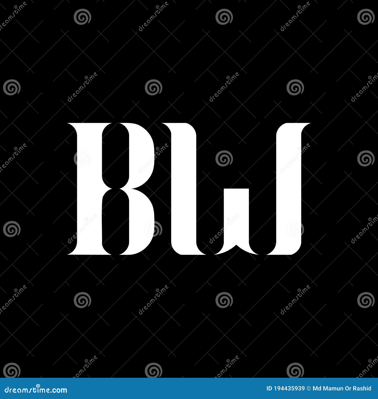BW B W Letter Logo Design. Initial Letter BW Uppercase Monogram Logo ...