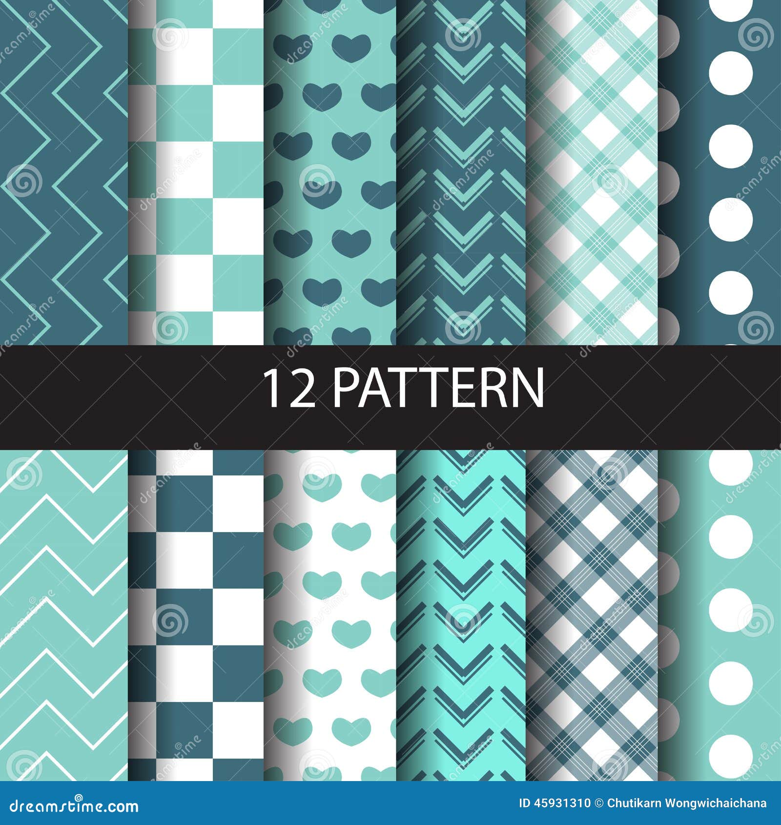 BW geometric set stock vector. Illustration of seamless - 45931310