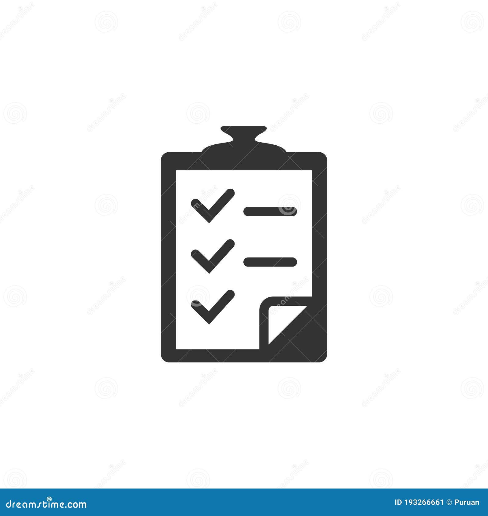 BW icon - Checklist stock vector. Illustration of form - 193266661
