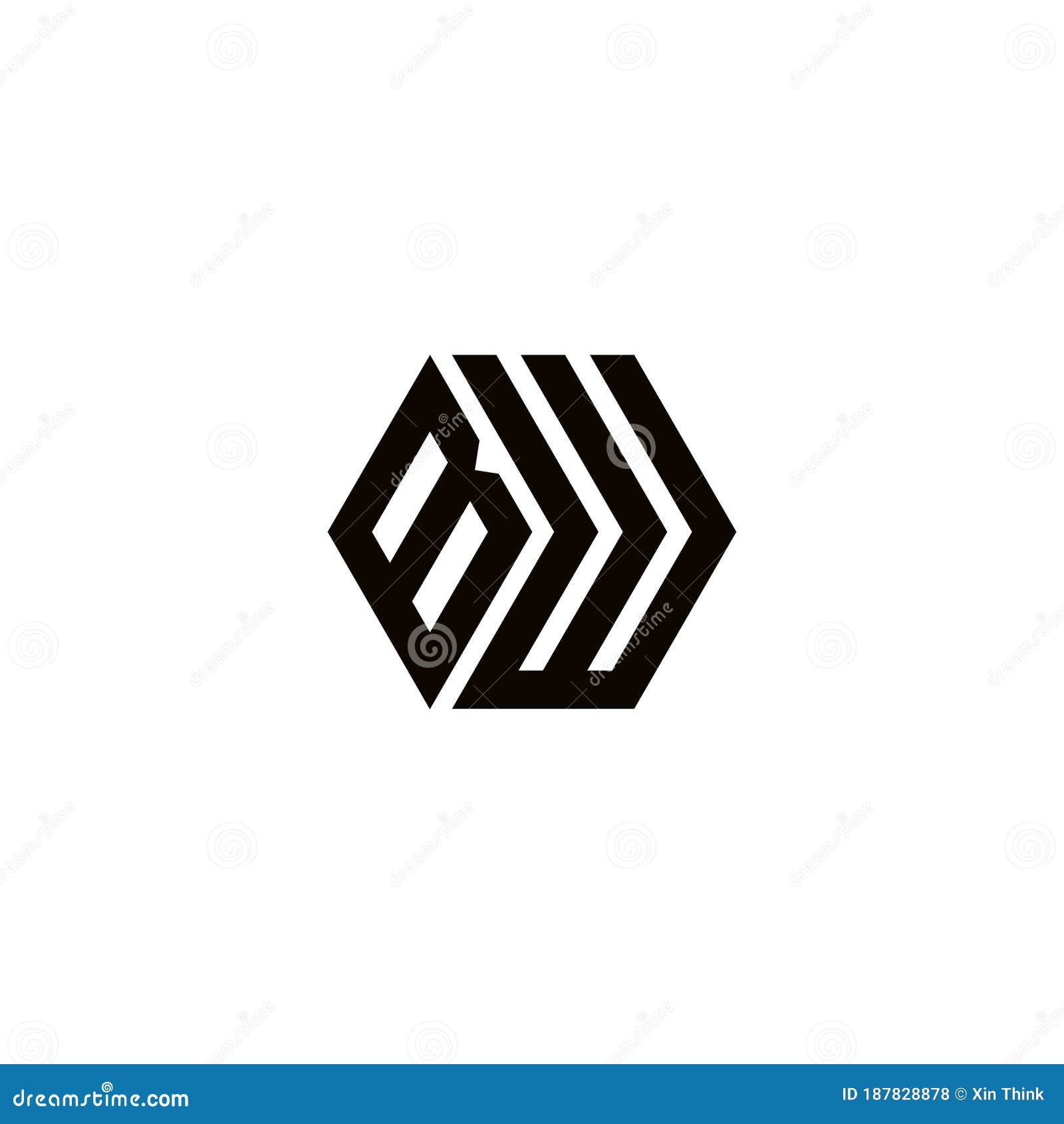 BW Letter Logo Icon Design Template Elements Stock Vector ...