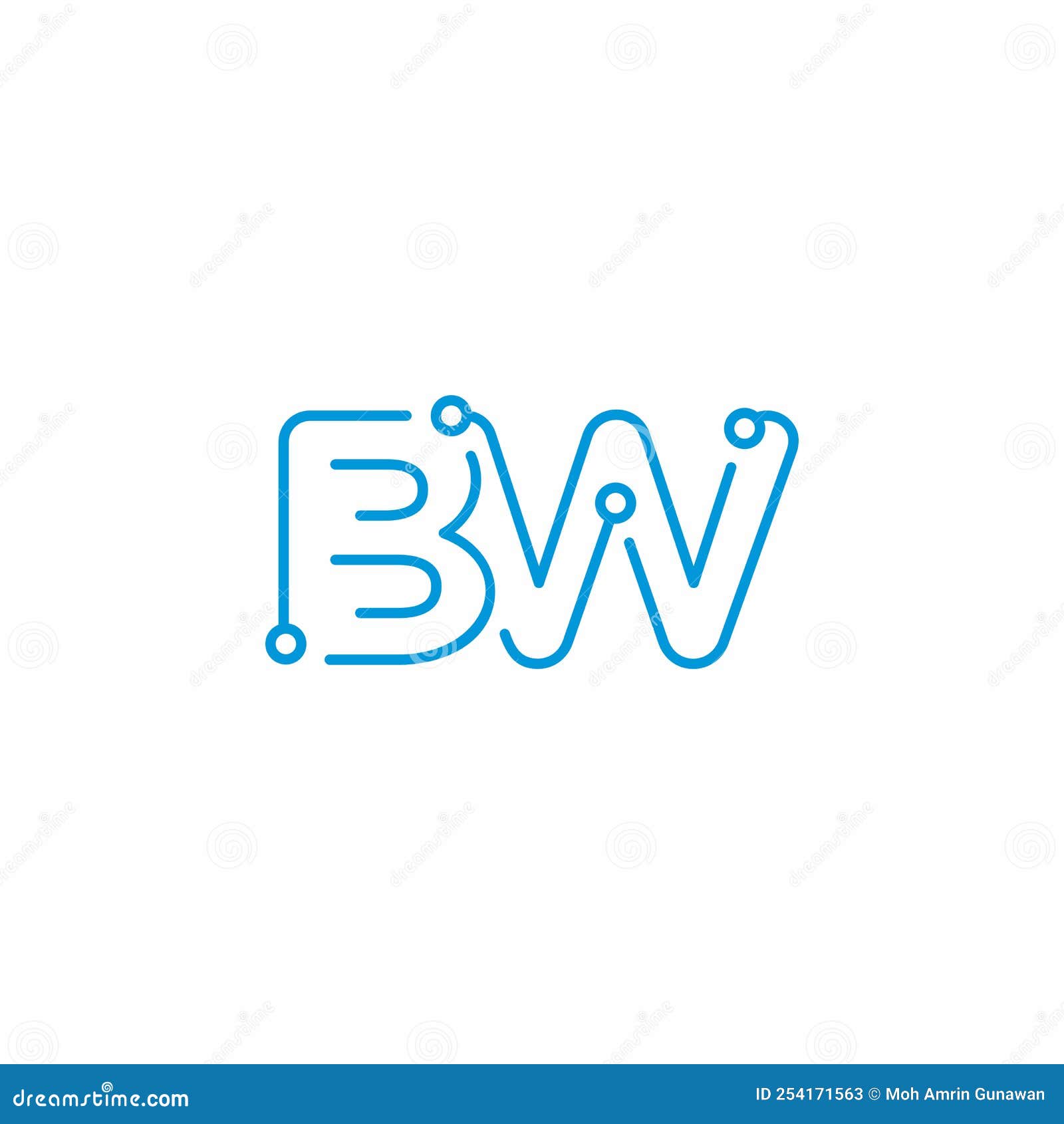 BW Letters, Electronic Logo Design Vector 001 Stock Vector ...