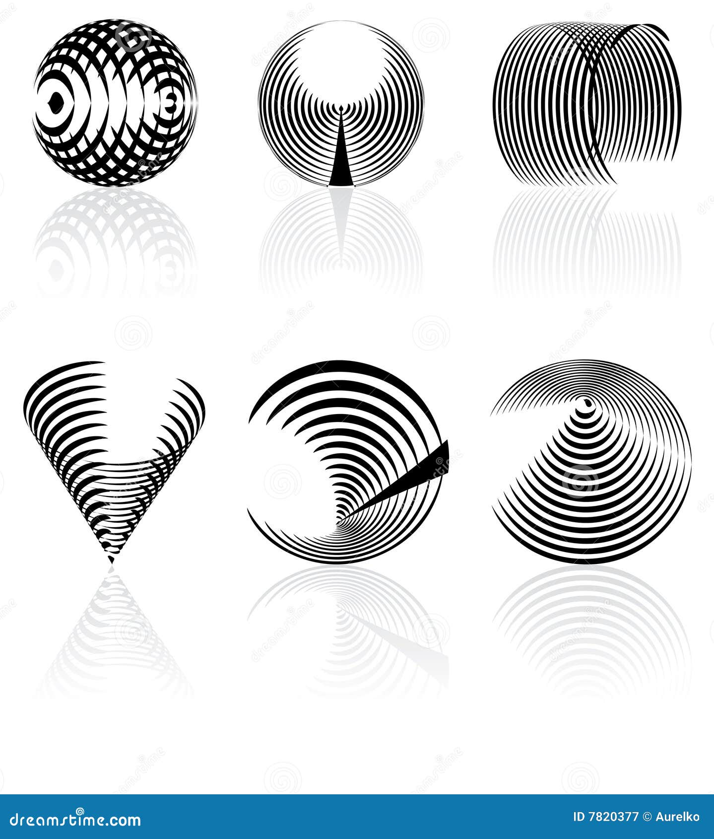BW logos stock vector. Illustration of card, blank, round - 7820377