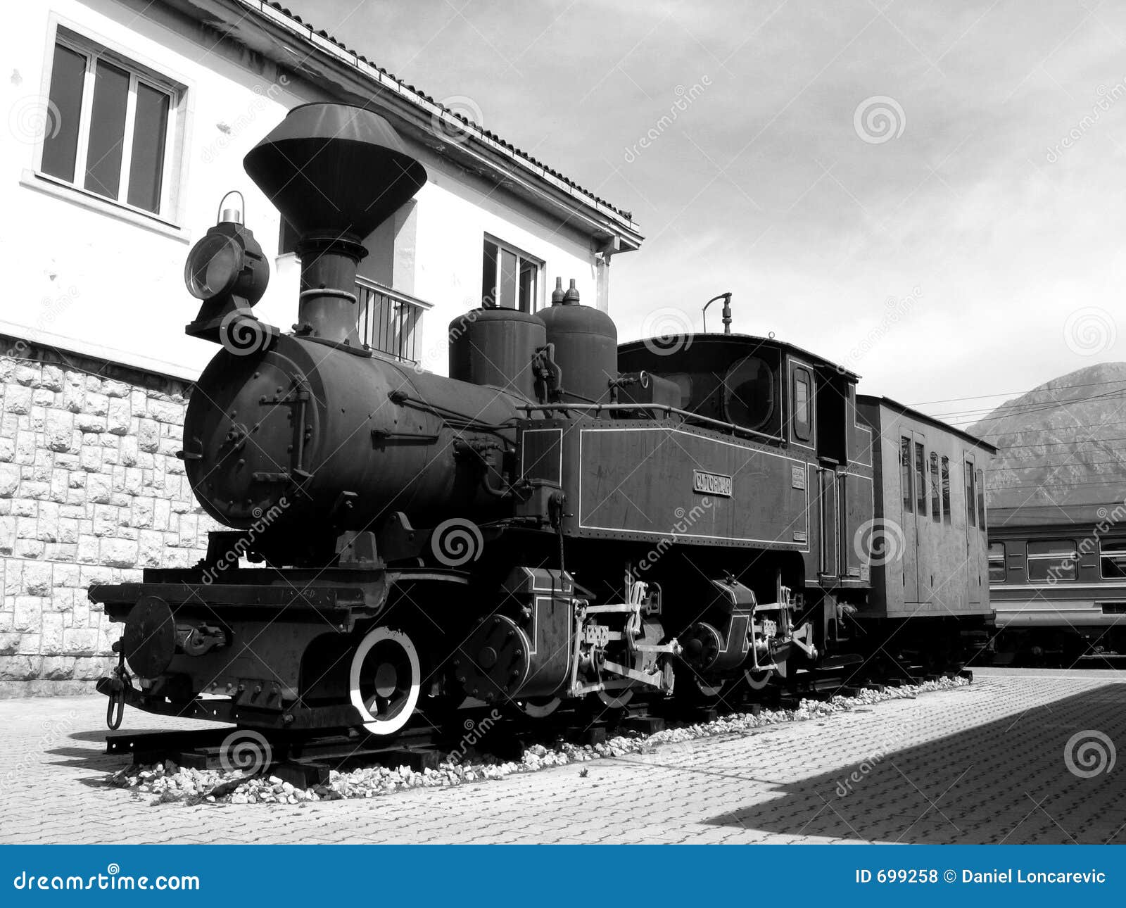 BW Old Train Royalty Free Stock Photos - Image: 699258