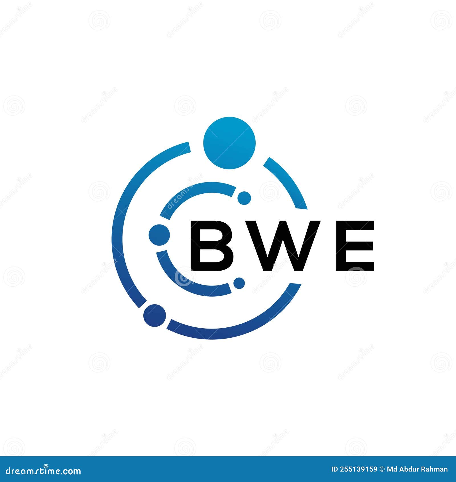 BWE Letter Logo Design on White Background. BWE Creative Initials ...