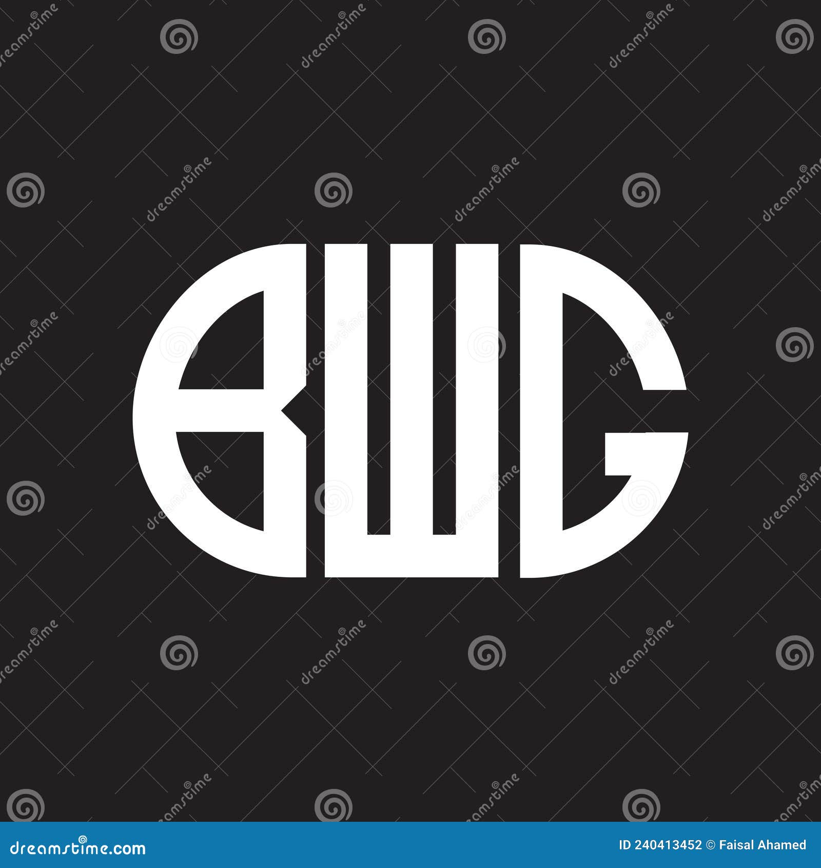 BWG Letter Logo Design on Black Background. BWG Stock Vector ...