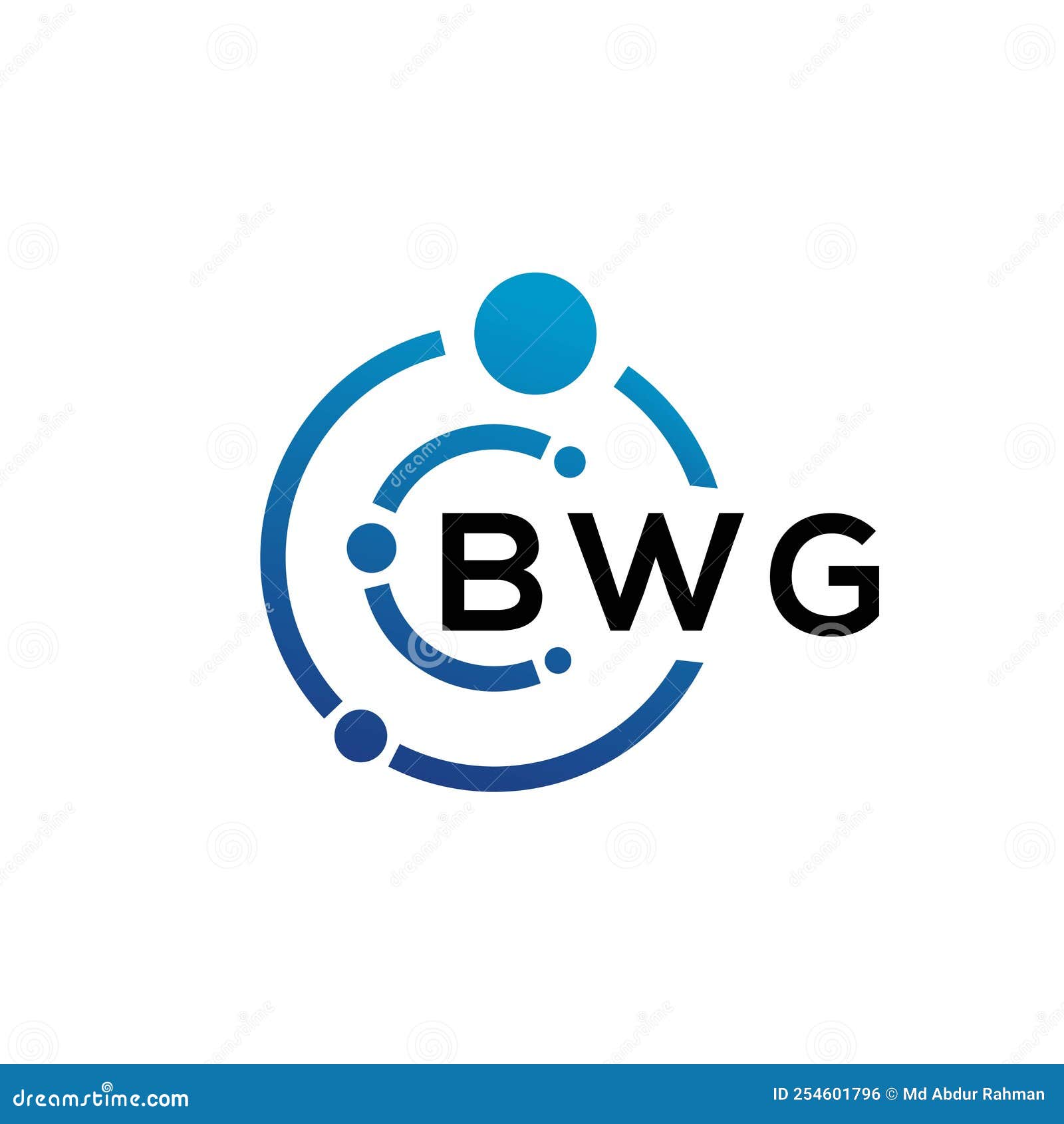 BWG Letter Logo Design on White Background. BWG Creative Initials ...