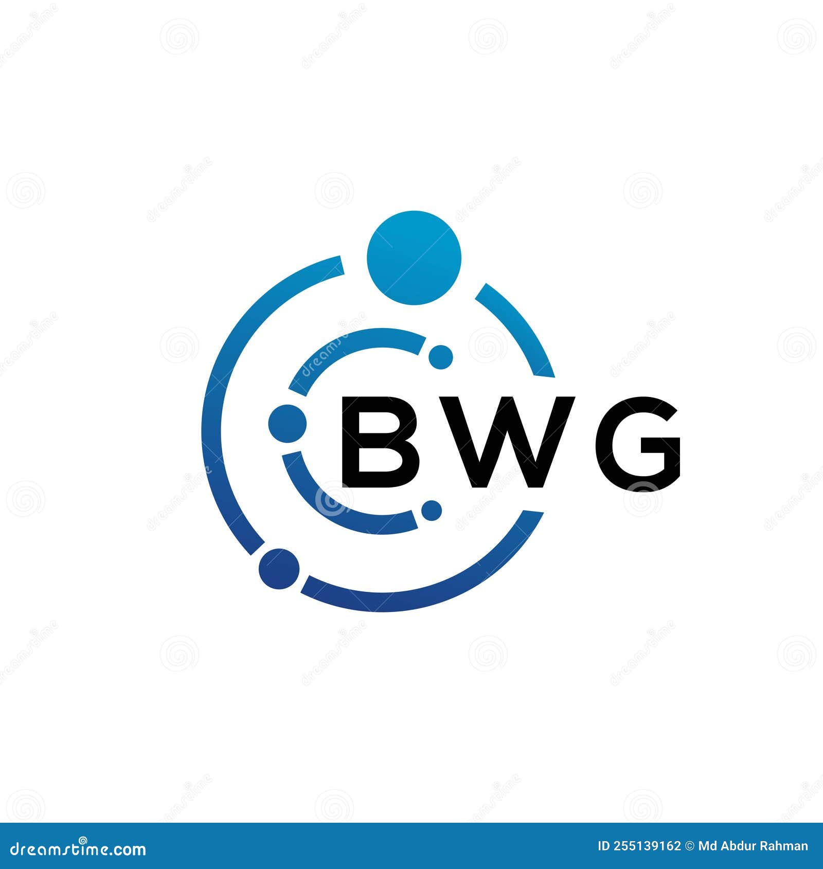 BWG Letter Logo Design on White Background. BWG Creative Initials ...