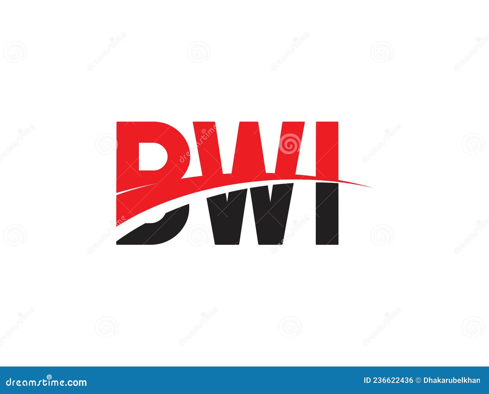 BWI Letter Initial Logo Design Vector Illustration Stock Vector ...