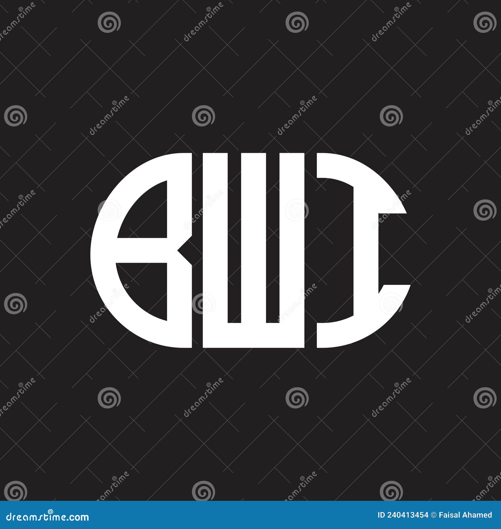 BWI Letter Logo Design on Black Background. BWI Stock Vector ...