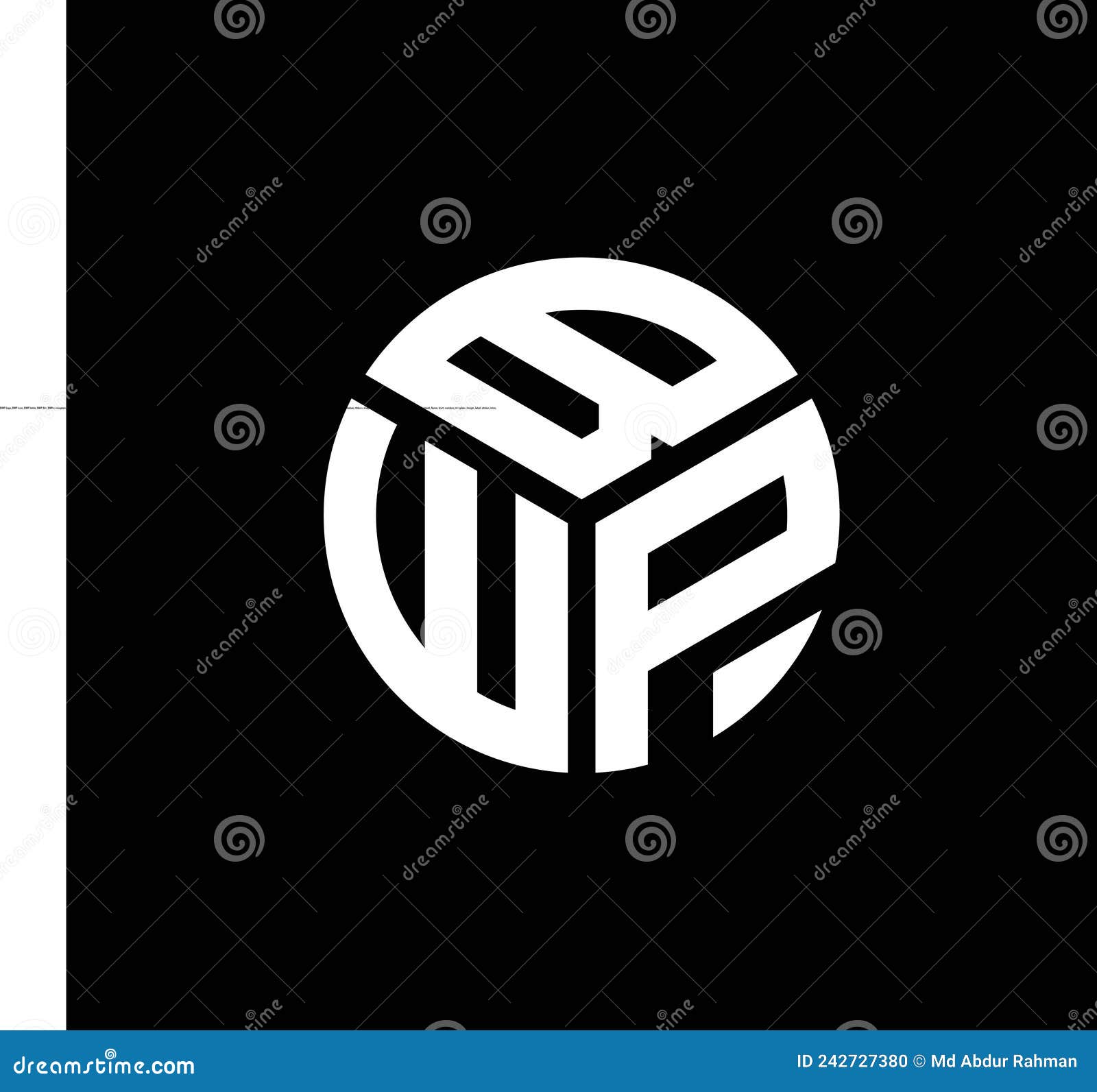 BWP Letter Logo Design on Black Background. BWP Creative Initials ...
