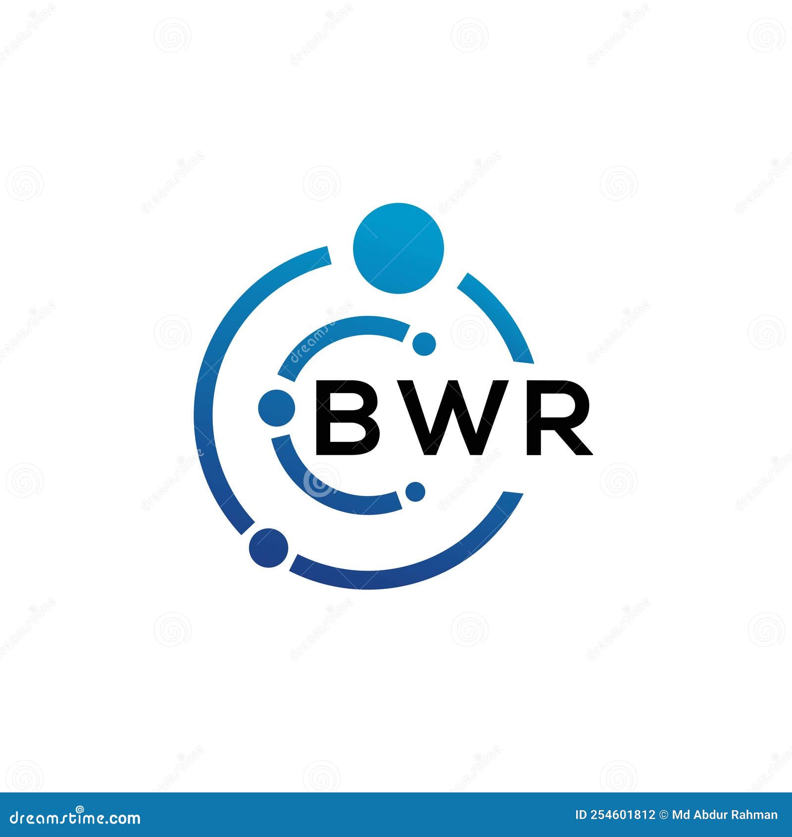BWR Letter Logo Design On White Background. BWR Creative Initials ...