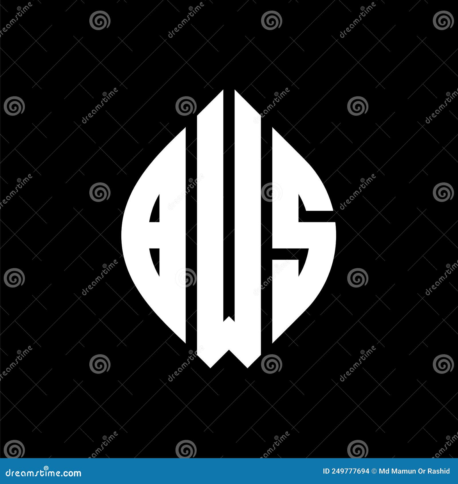 BWS Circle Letter Logo Design with Circle and Ellipse Shape. BWS ...