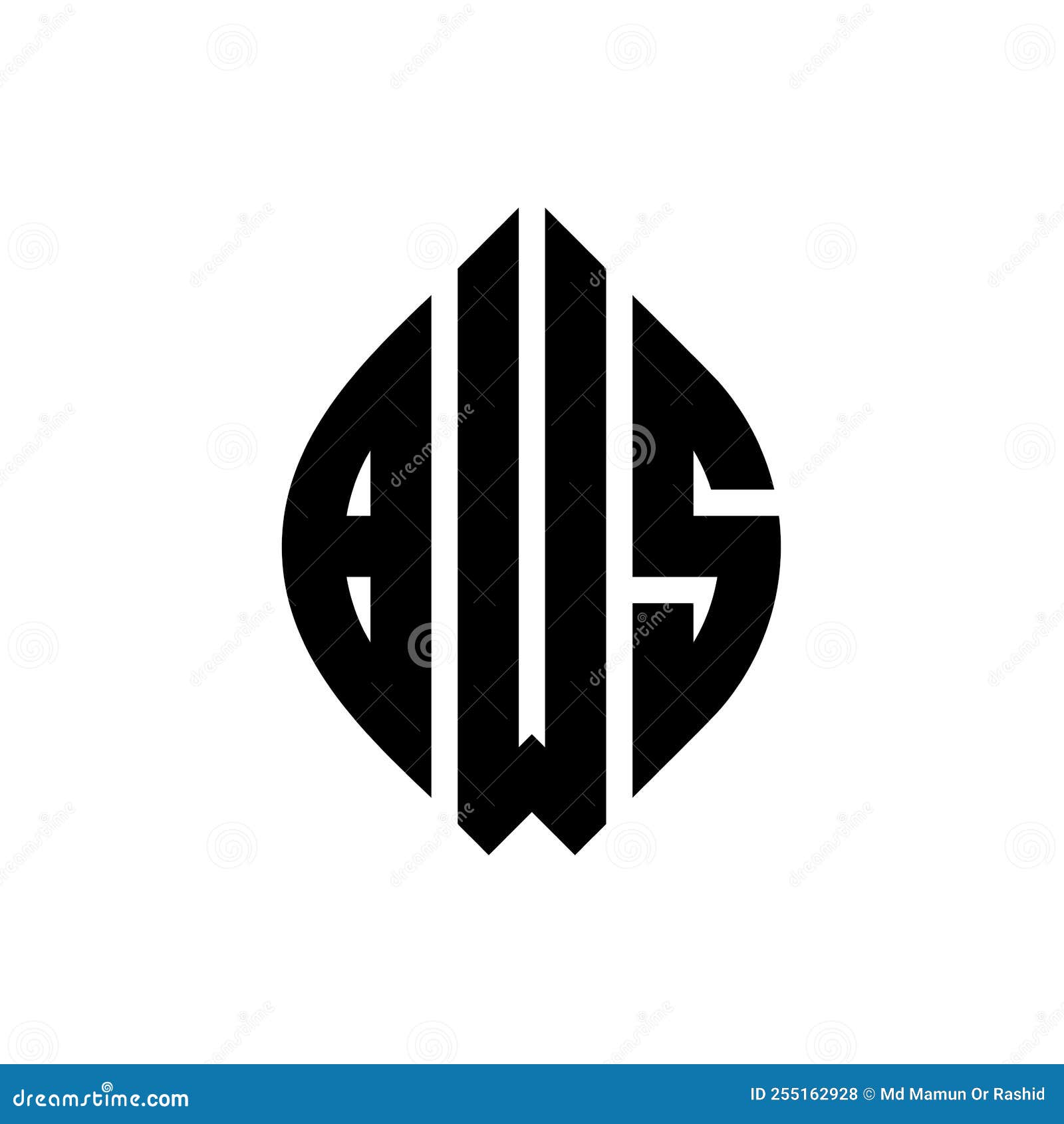BWS Circle Letter Logo Design with Circle and Ellipse Shape. BWS ...