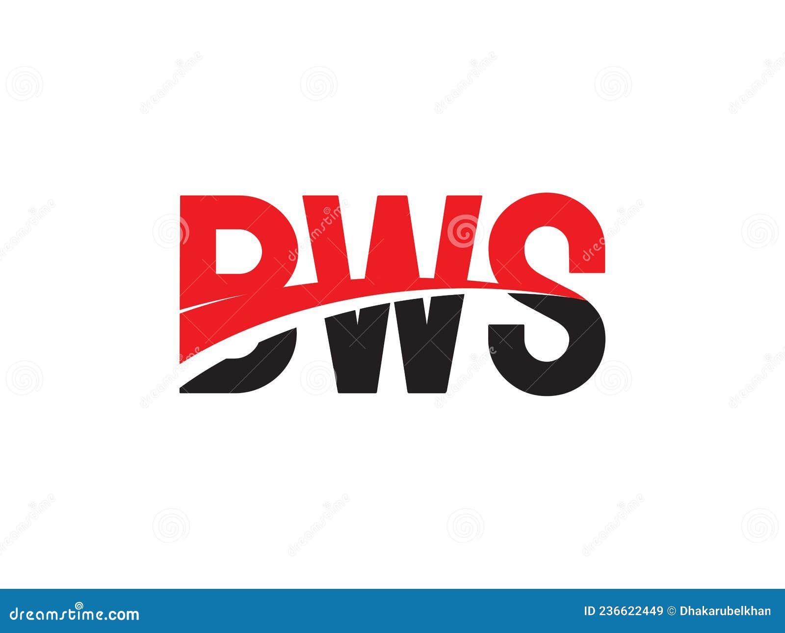BWS Letter Initial Logo Design Vector Illustration Stock Vector ...
