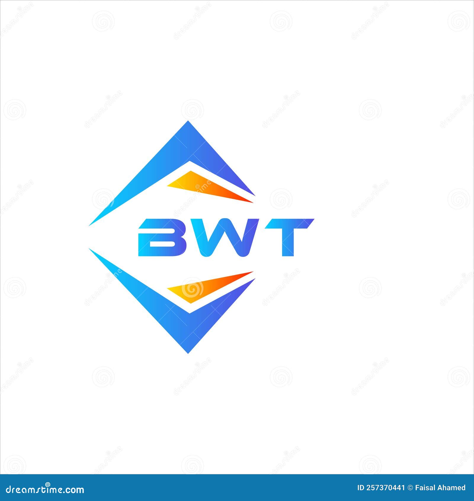 BWT Abstract Technology Logo Design on White Background. BWT Creative ...