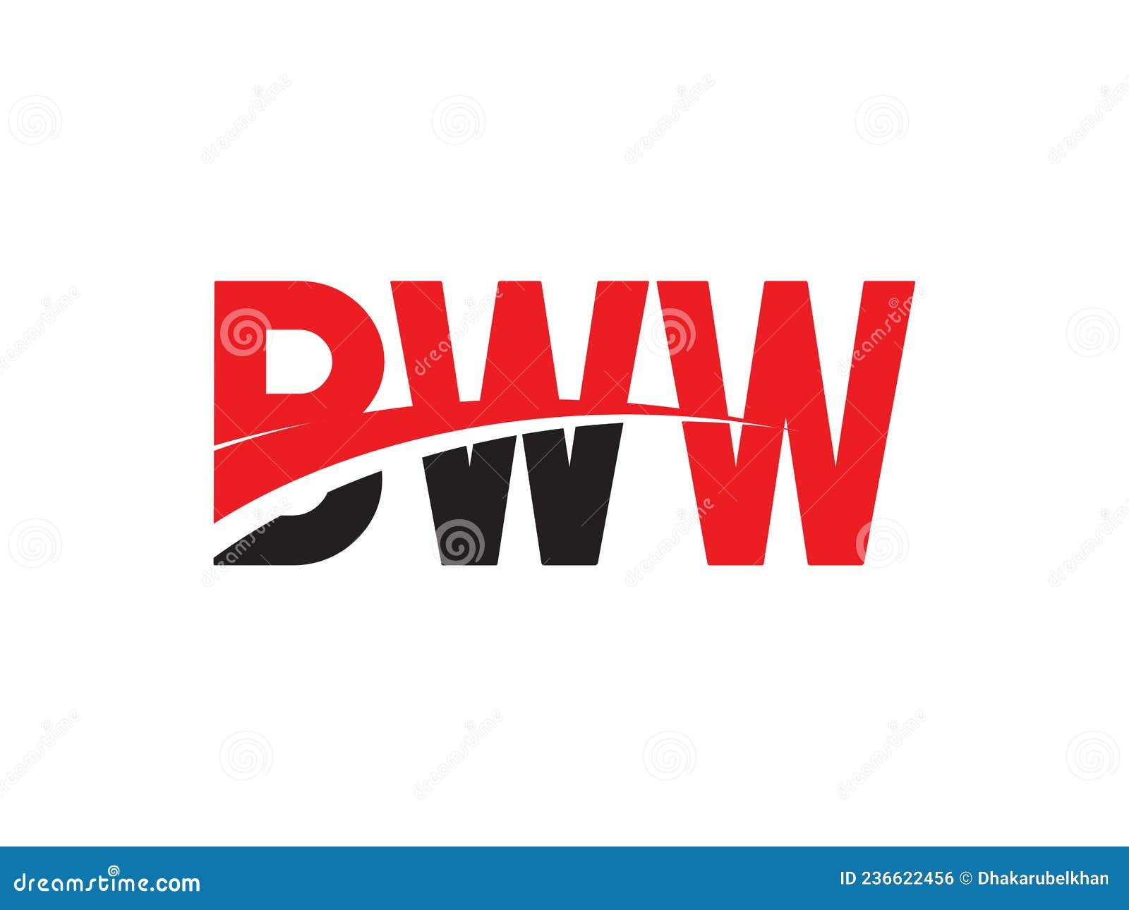 BWW Letter Initial Logo Design Vector Illustration Stock Illustration ...