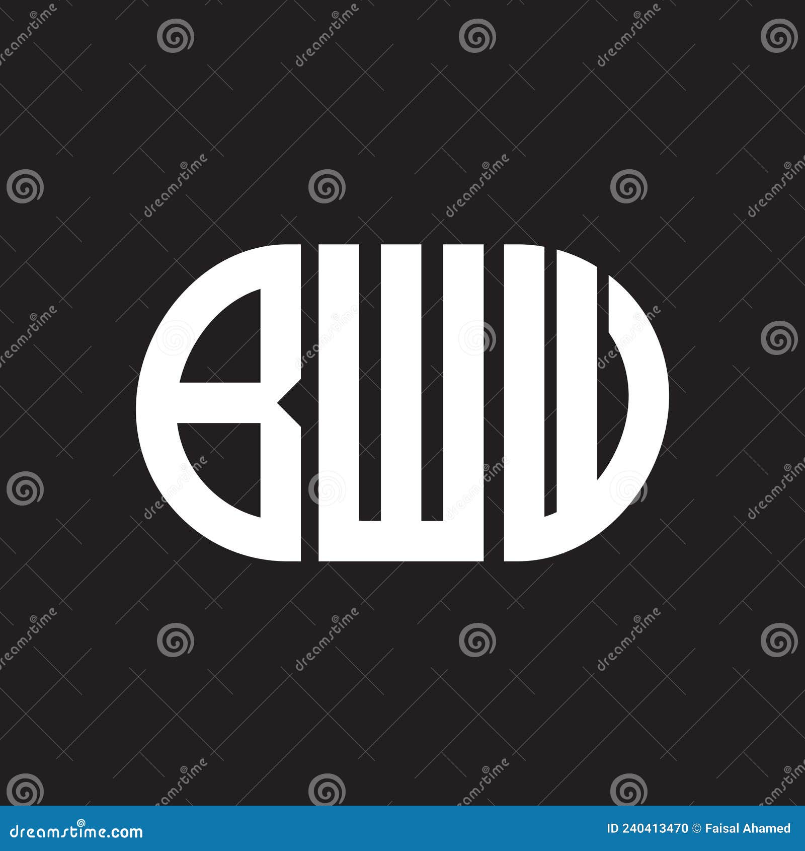 BWW Letter Logo Design on Black Background. BWW Stock Vector ...