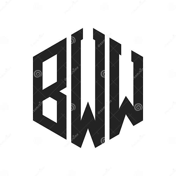 BWW Logo Design. Initial Letter BWW Monogram Logo Using Hexagon Shape ...
