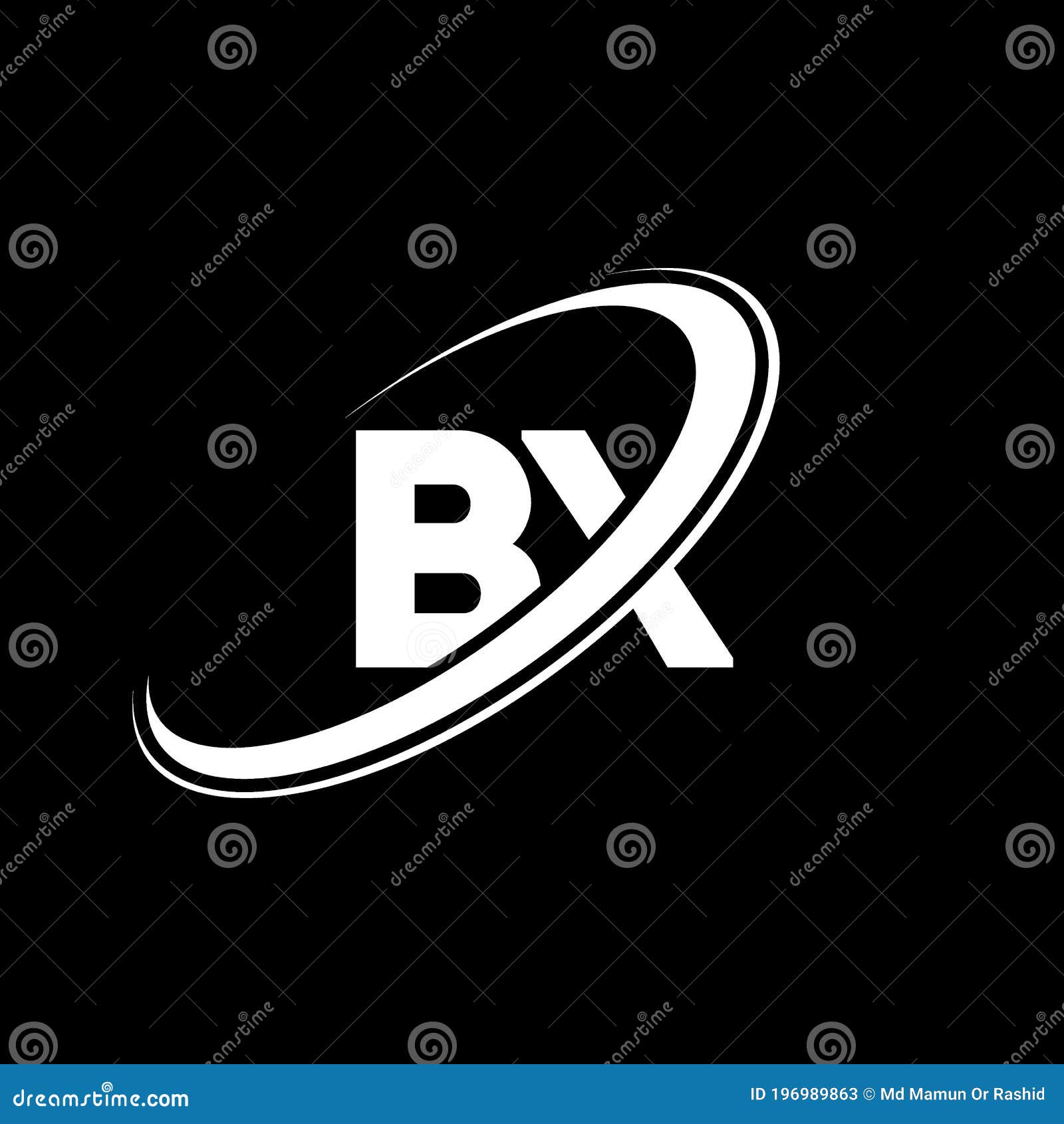 BX B X Letter Logo Design. Initial Letter BX Linked Circle Uppercase ...