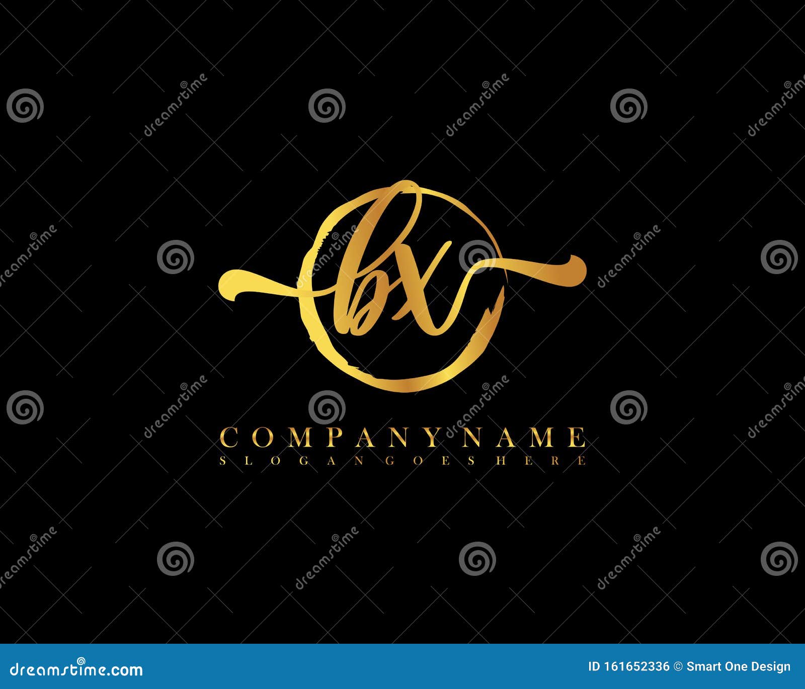 BX Initial Handwriting Logo Circle Hand Drawn Template Vector Stock ...