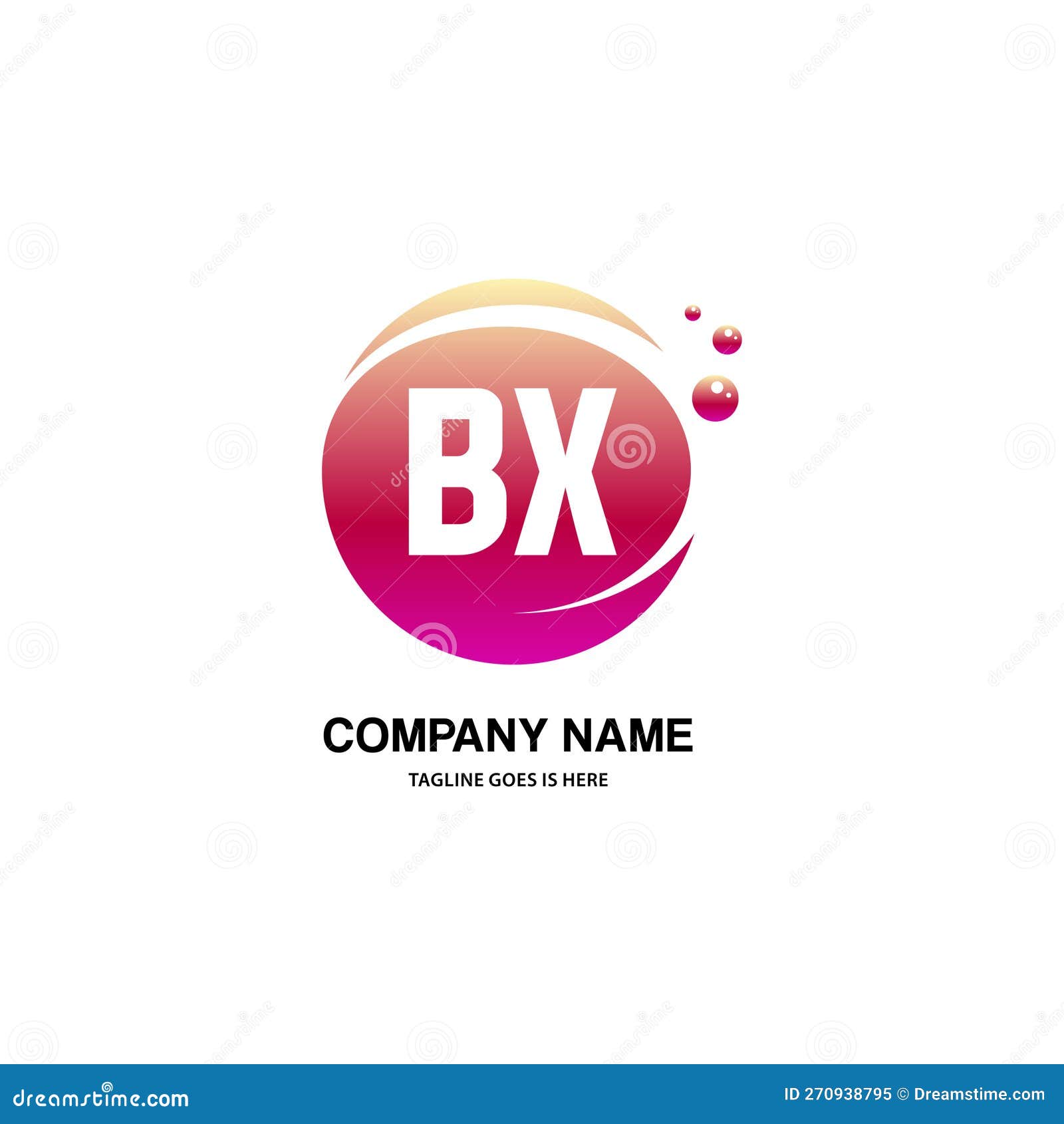 BX Initial Logo with Colorful Circle Template Vector Stock Vector ...