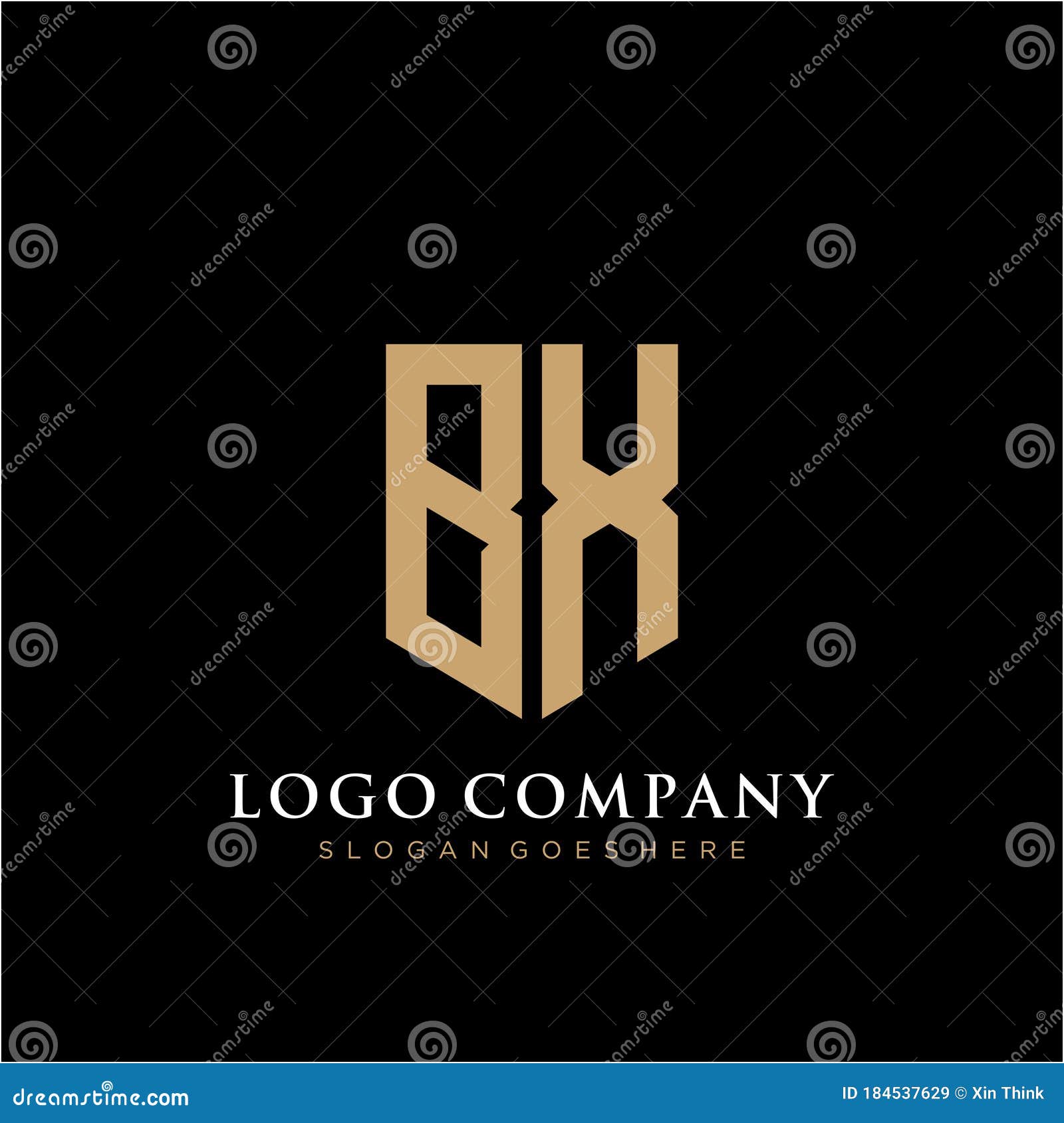 BX Letter Logo Icon Design Template Elements Stock Vector ...
