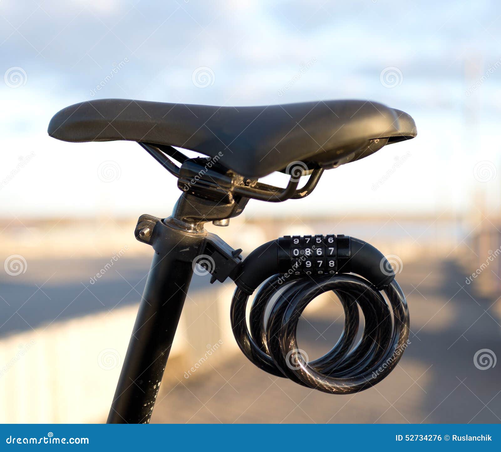 Bycicle lock stock photo. Image of rent, system, rental - 52734276