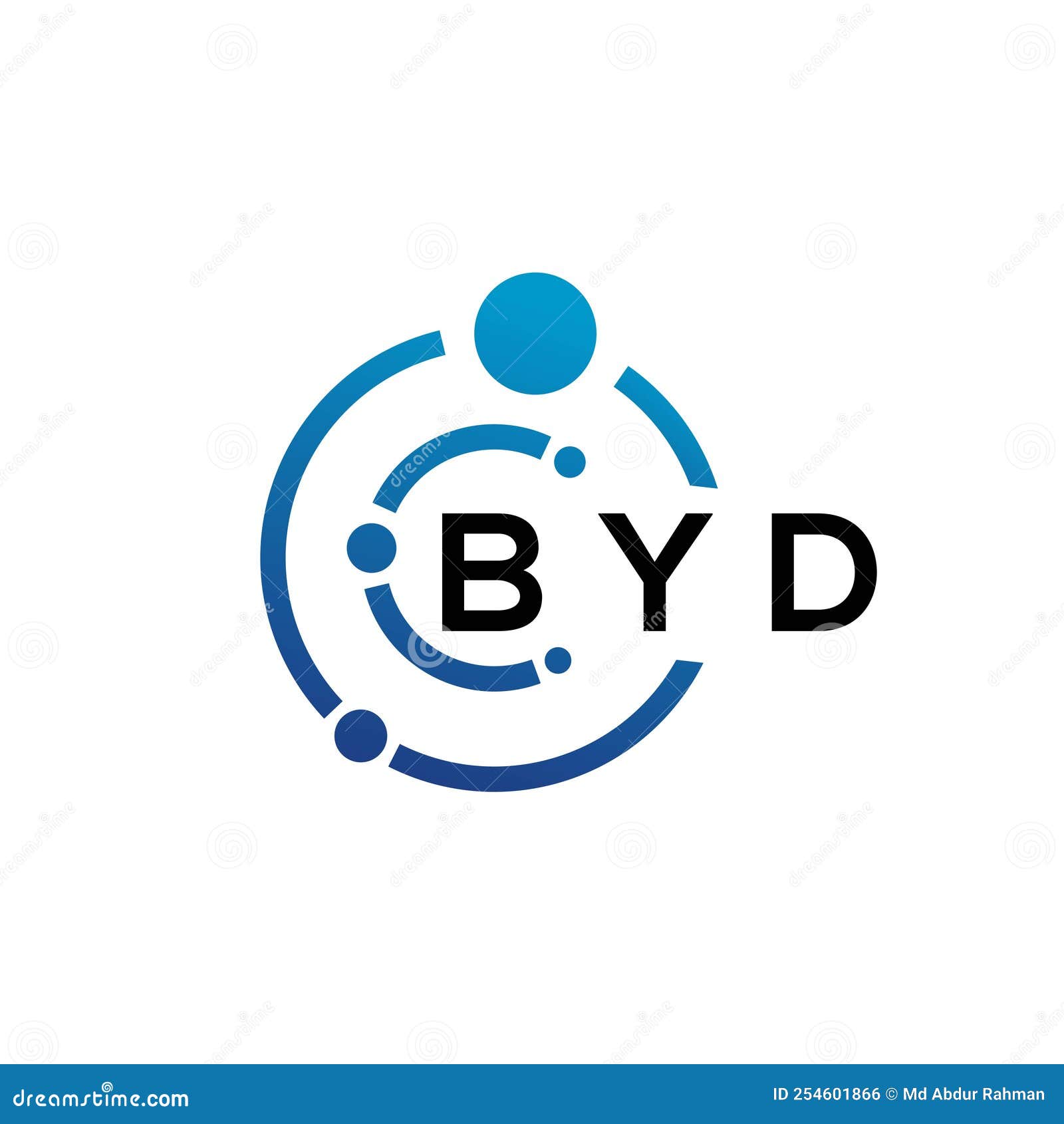 BYD Letter Logo Design on White Background. BYD Creative Initials ...