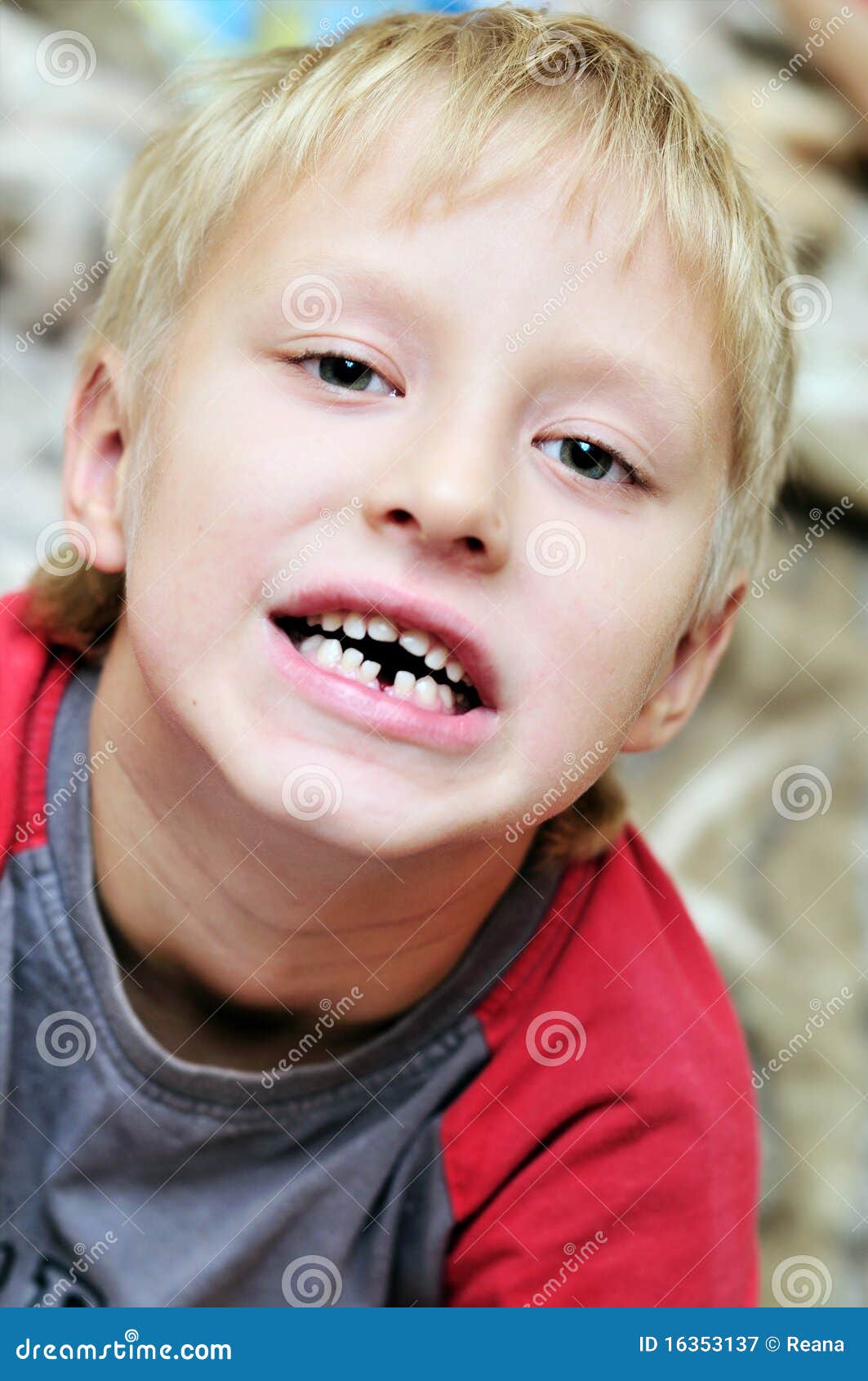 Bye bye first milk tooth stock image. Image of front - 16353137