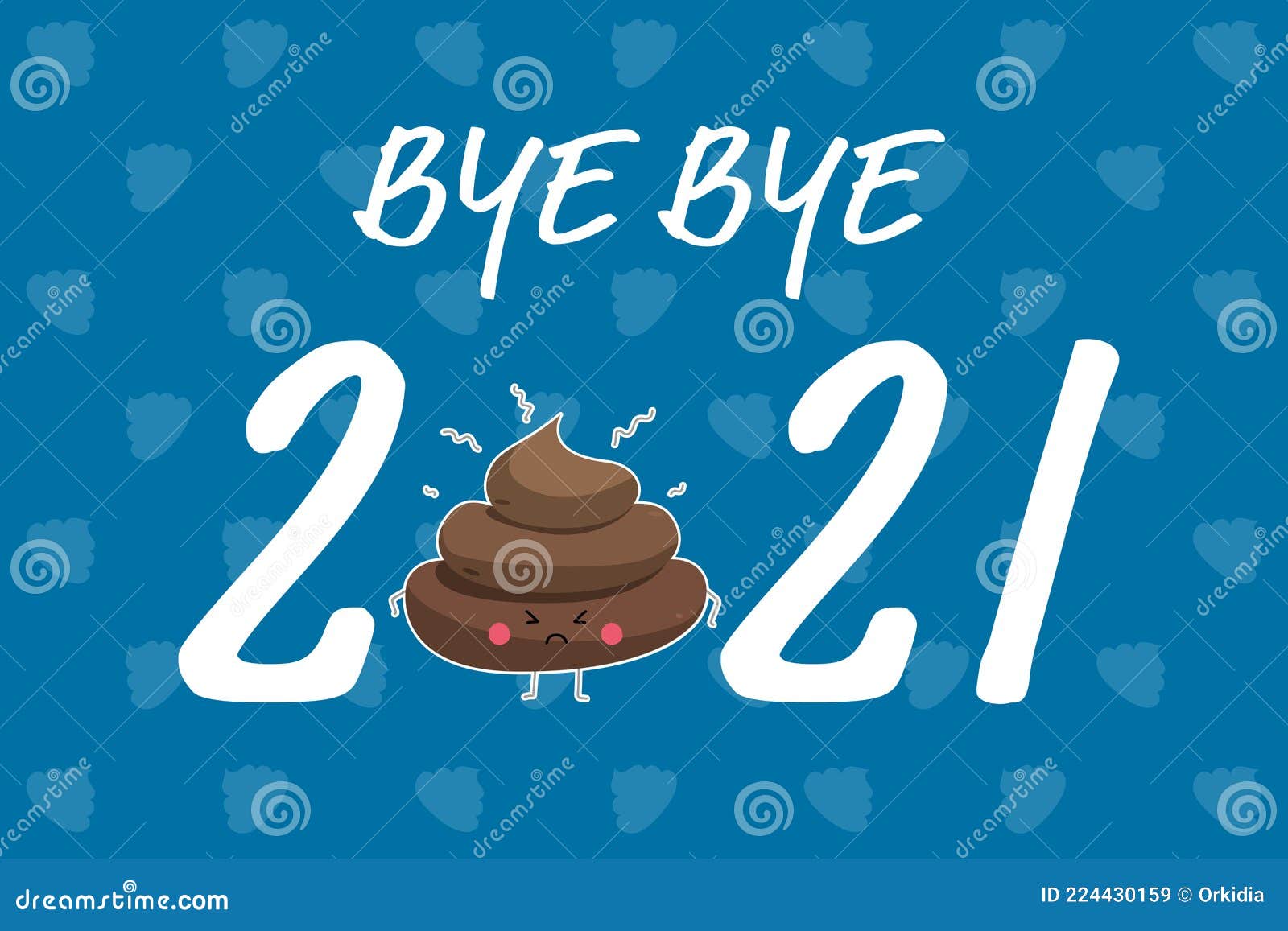 Bye bye 2021 illustration stock vector. Illustration of covid - 224430159