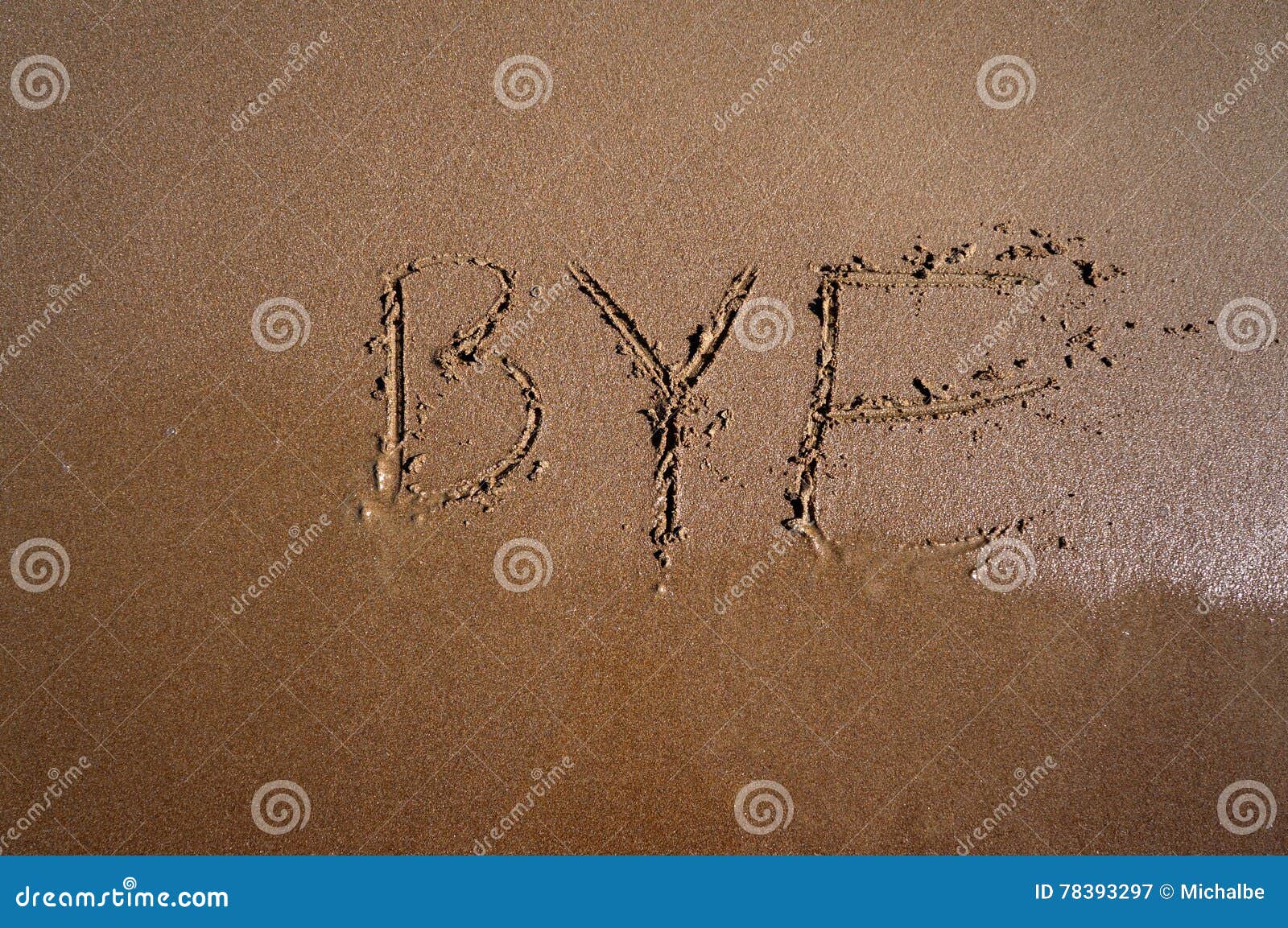 Bye bye summer stock image. Image of sand, leave, inscription - 78393297