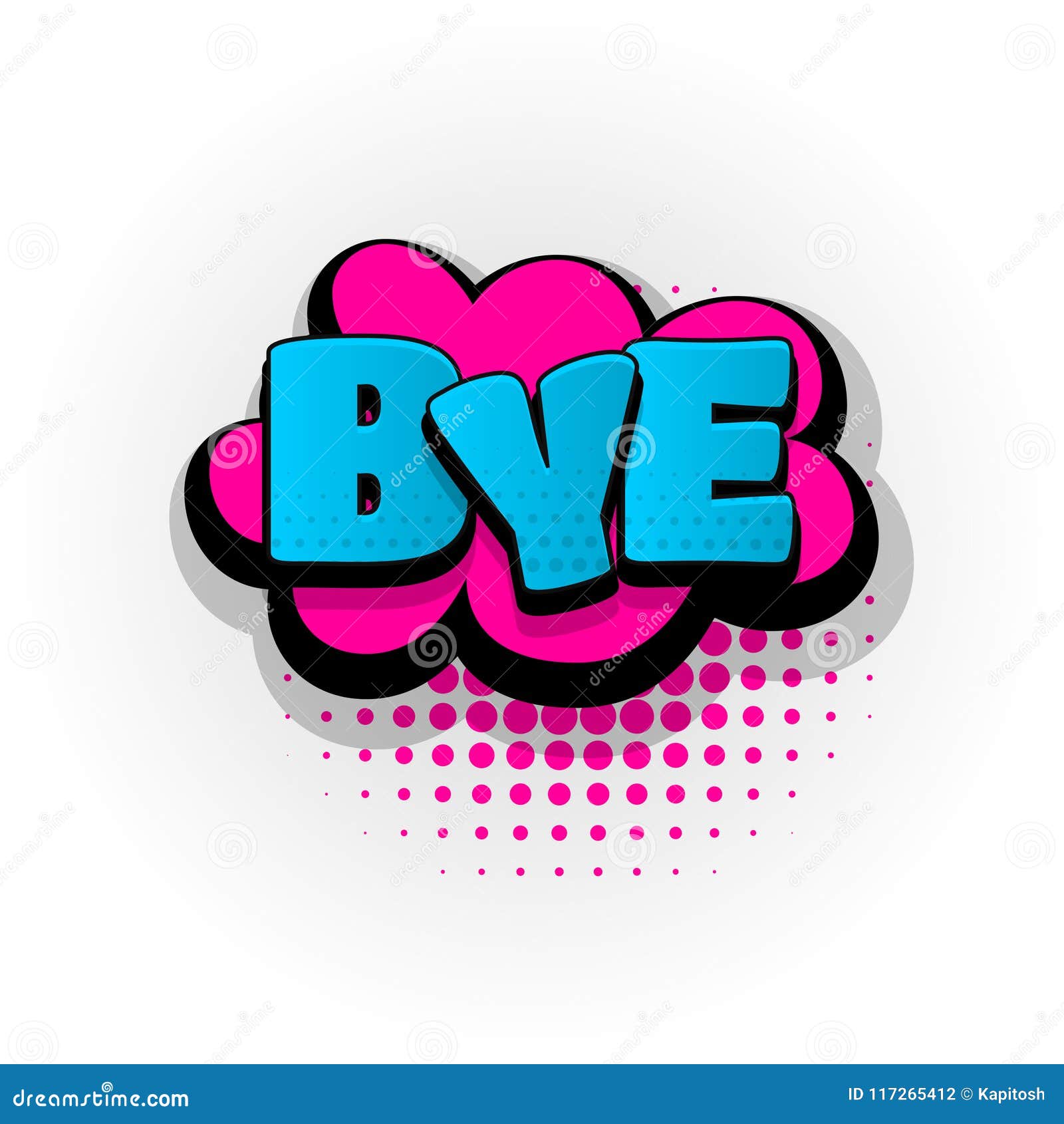 Bye Comic Book Text Pop Art Stock Vector - Illustration of retro ...