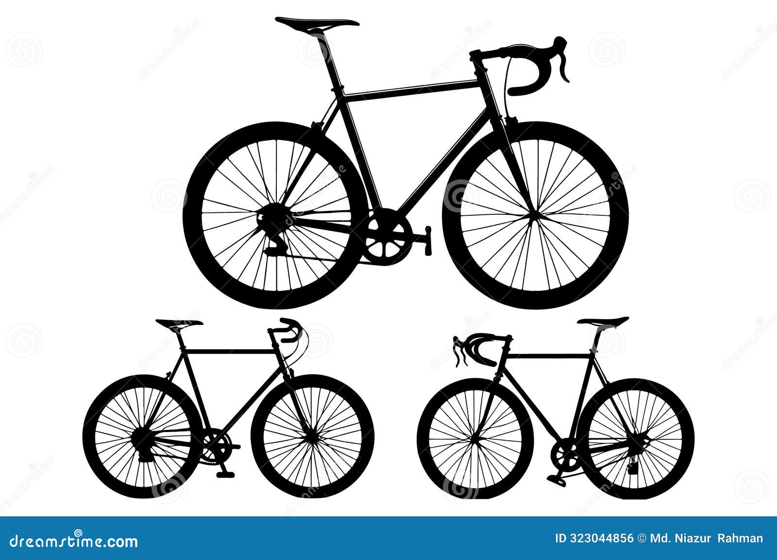 Bye Cycle Silhouette Vector Art Illustration Stock Illustration ...