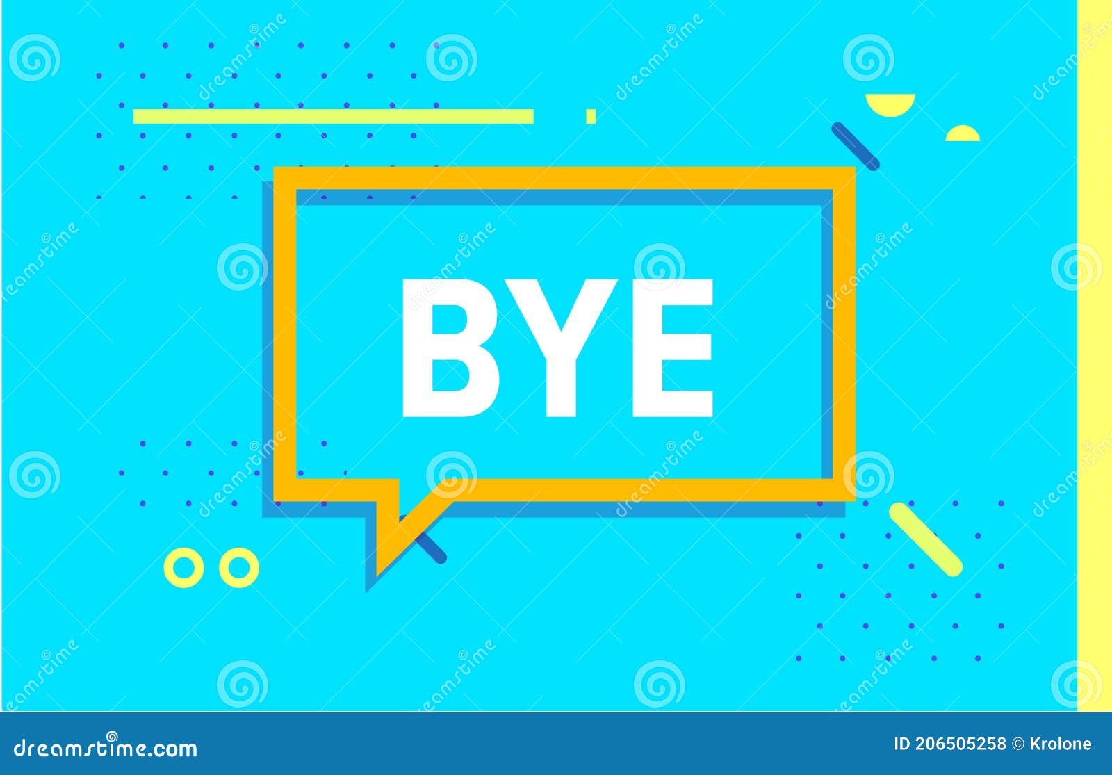 BYE in Design Banner. Vector Template for Web, Print, Presentation ...