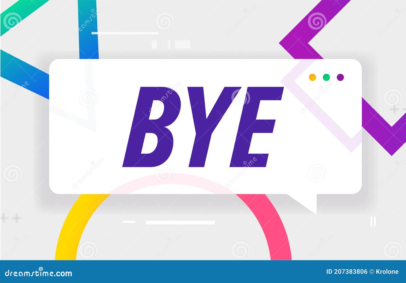 BYE in Design Banner. Vector Template for Web, Print, Presentation ...