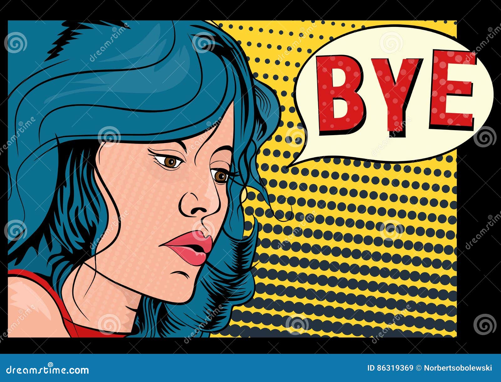 Bye. stock vector. Illustration of figure, expression - 86319369