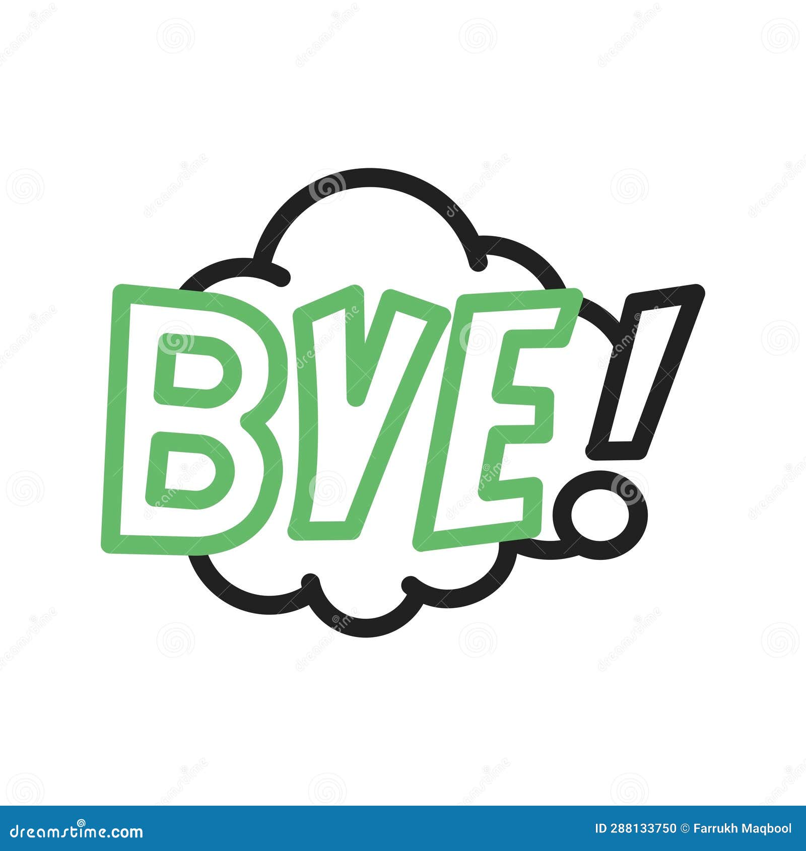 Bye Icon Image. stock vector. Illustration of gesture - 288133750