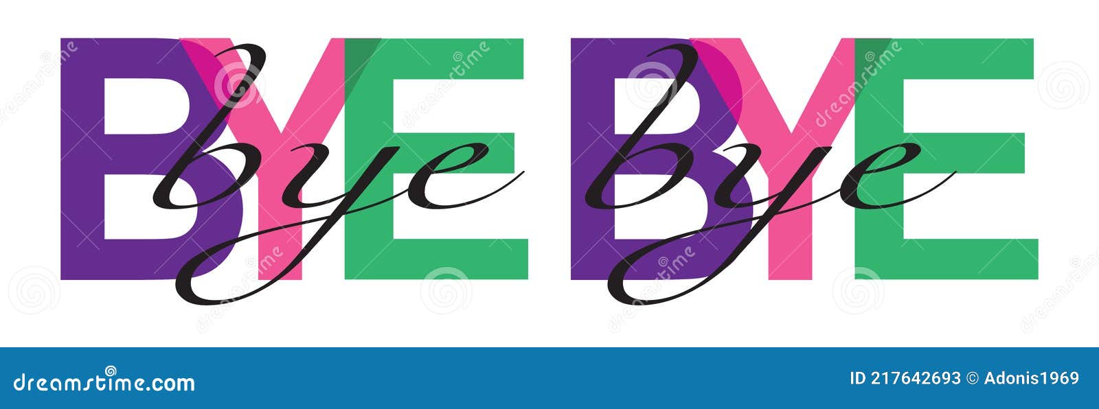 Bye bye letters stock de ilustración. Ilustración de fondo - 217642693