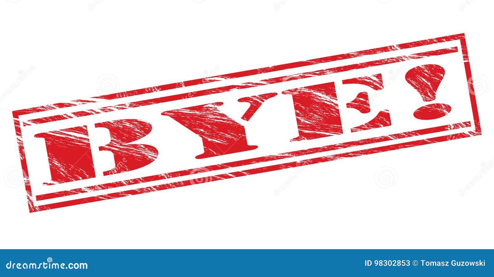 Bye red stamp stock illustration. Illustration of sticker - 98302853