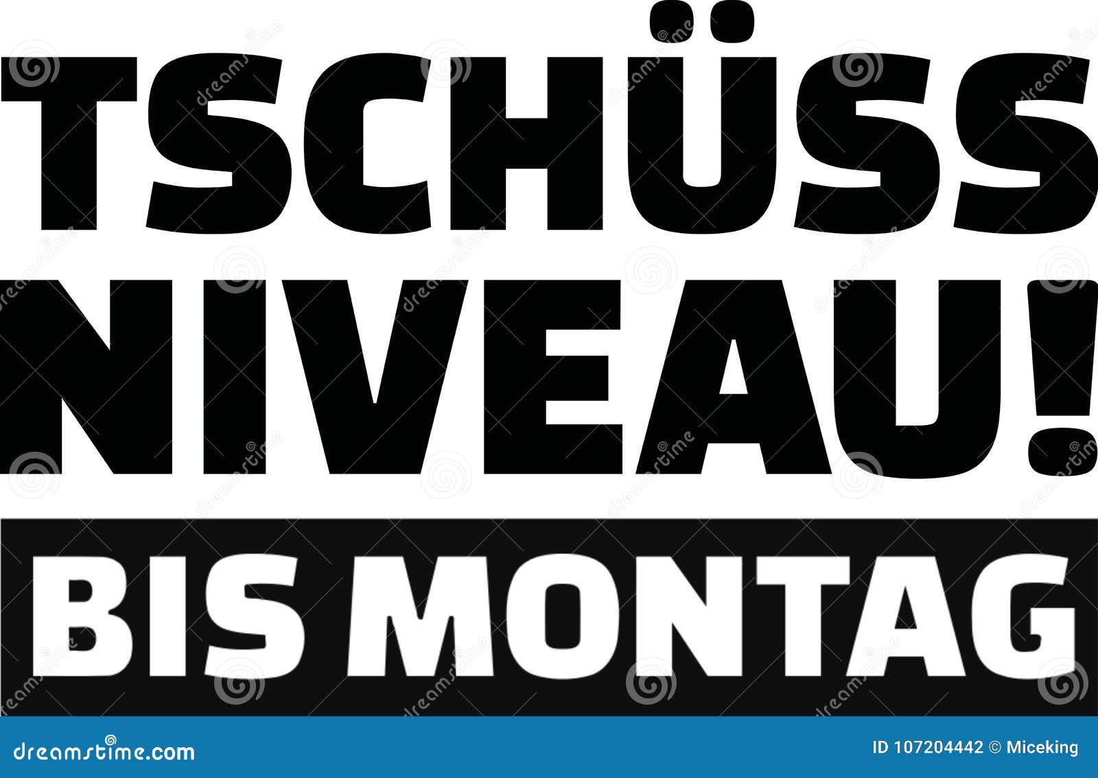 3D Monday In German Language Button Click Here Block Text Royalty-Free ...