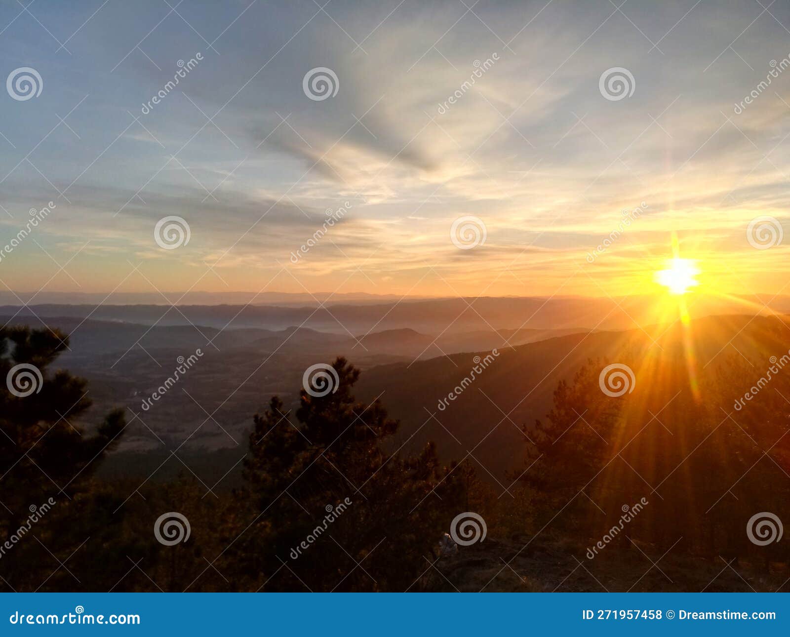 Bye Bye Sun See You Tomorrow Stock Photo - Image of hill, horizon ...