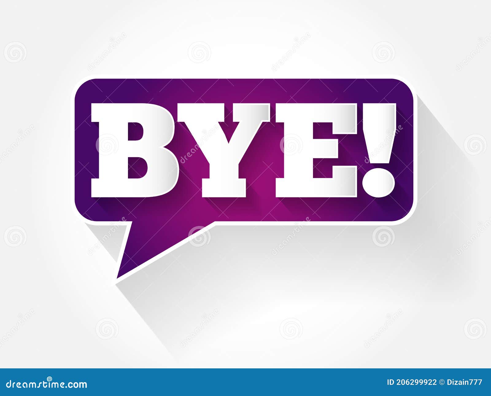 BYE! text message bubble stock illustration. Illustration of discussion ...