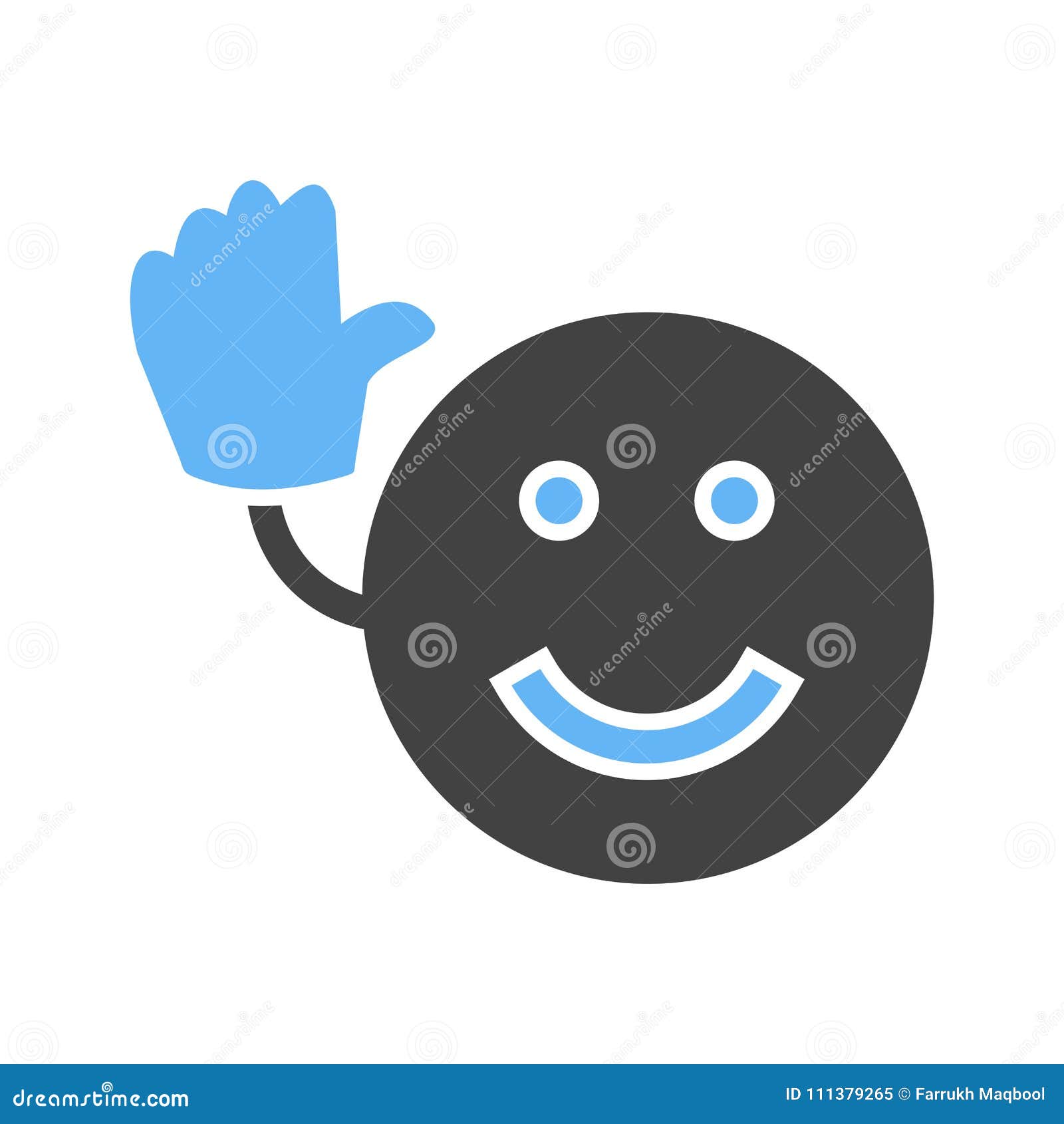 Smiley Waving Goodbye