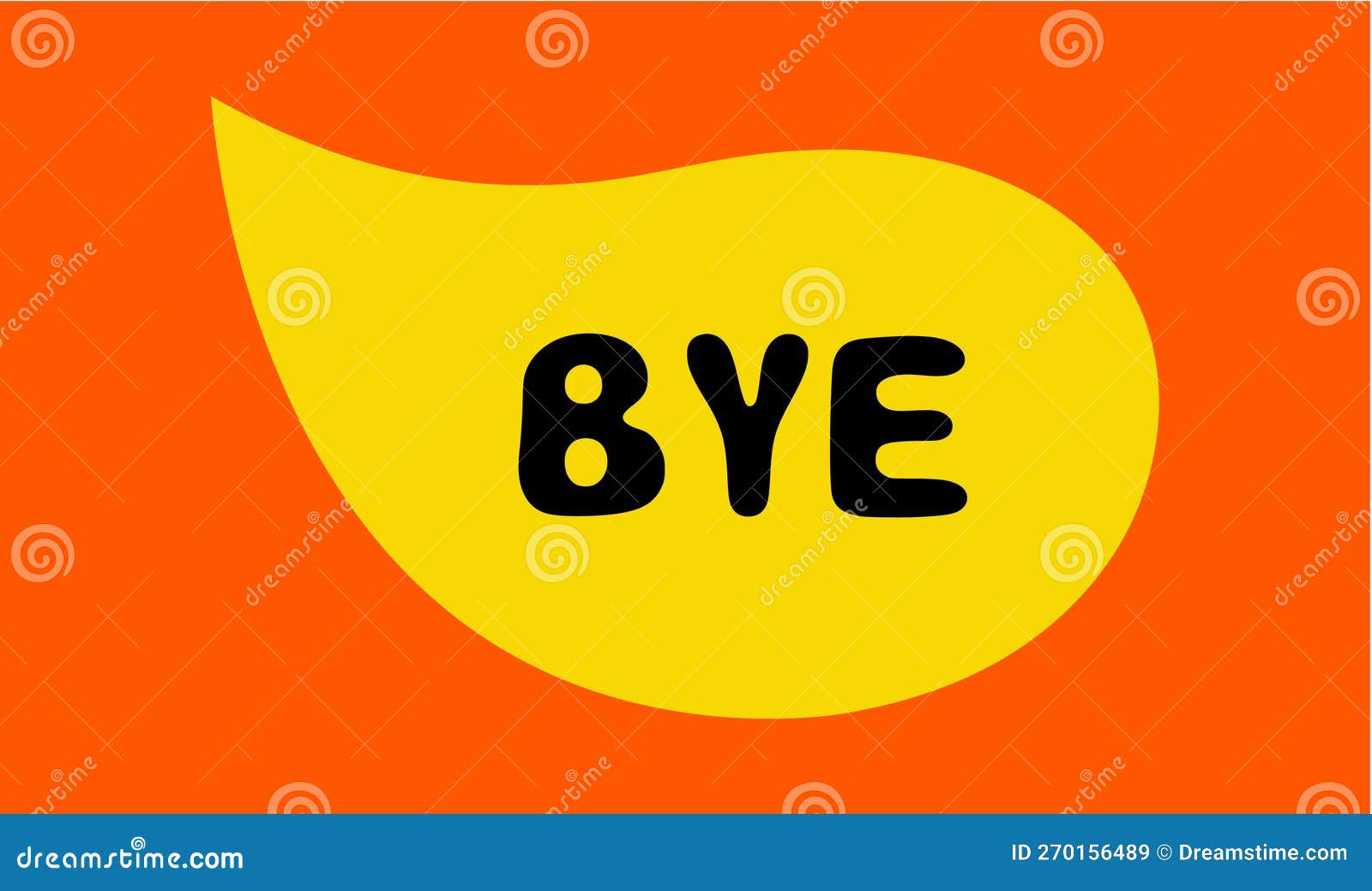 Bye Word in Speech Bubbles Vector Illustration Chat Phrases Hand Drawn ...