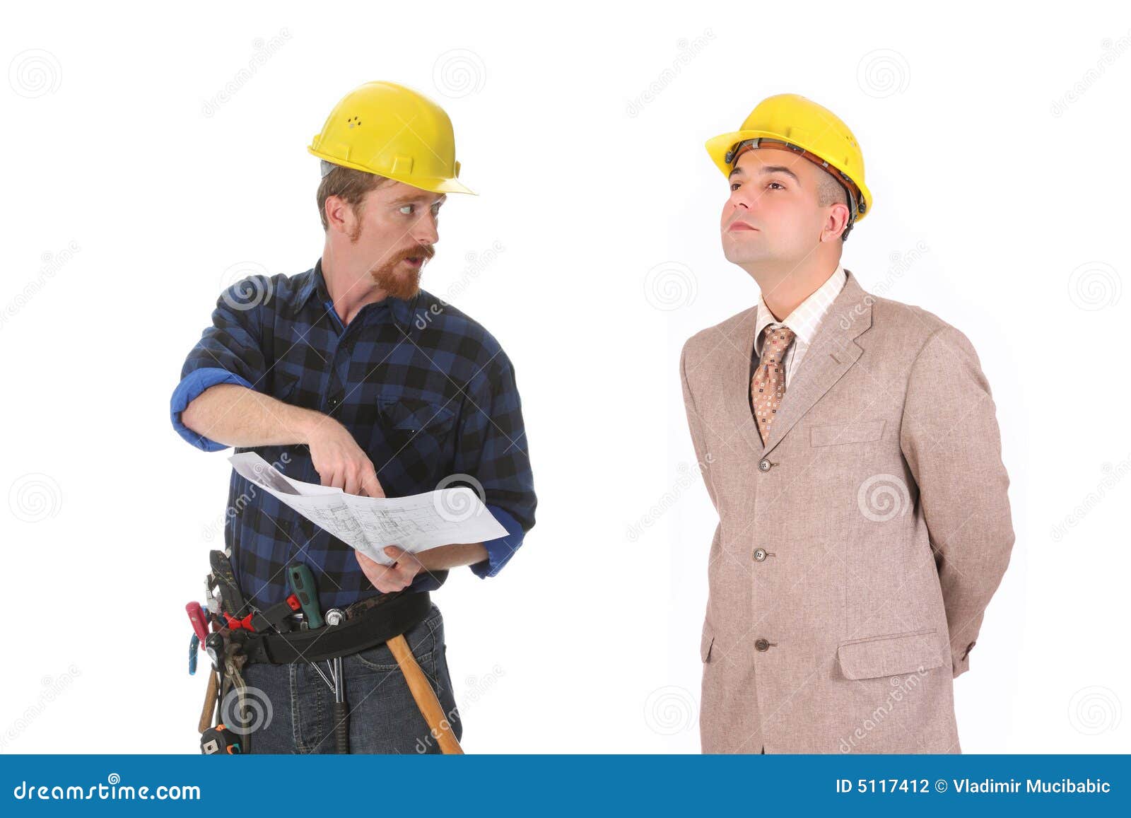 Byggnadsarbetare Och Arkitekt Bild. Bild: 5117412