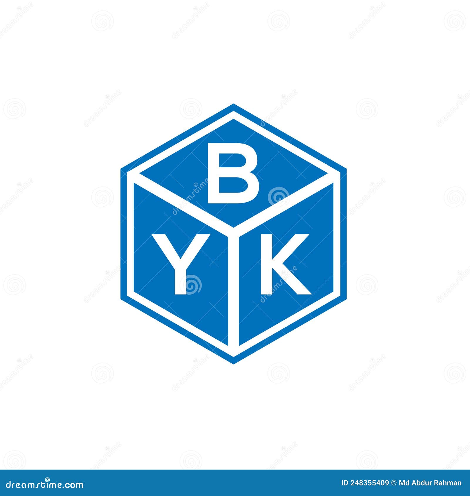 BYK Letter Logo Design on Black Background. BYK Creative Initials ...