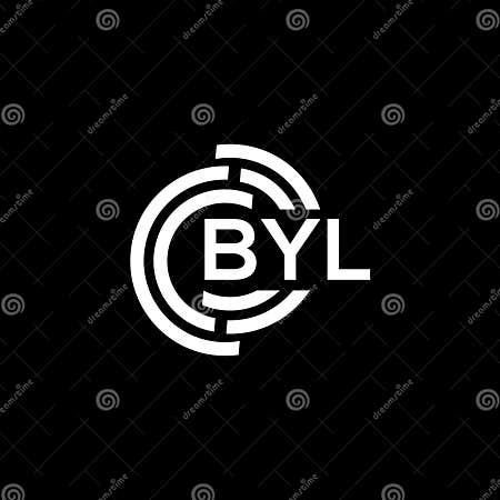 BYL Letter Logo Design on Black Background. BYL Creative Initials ...