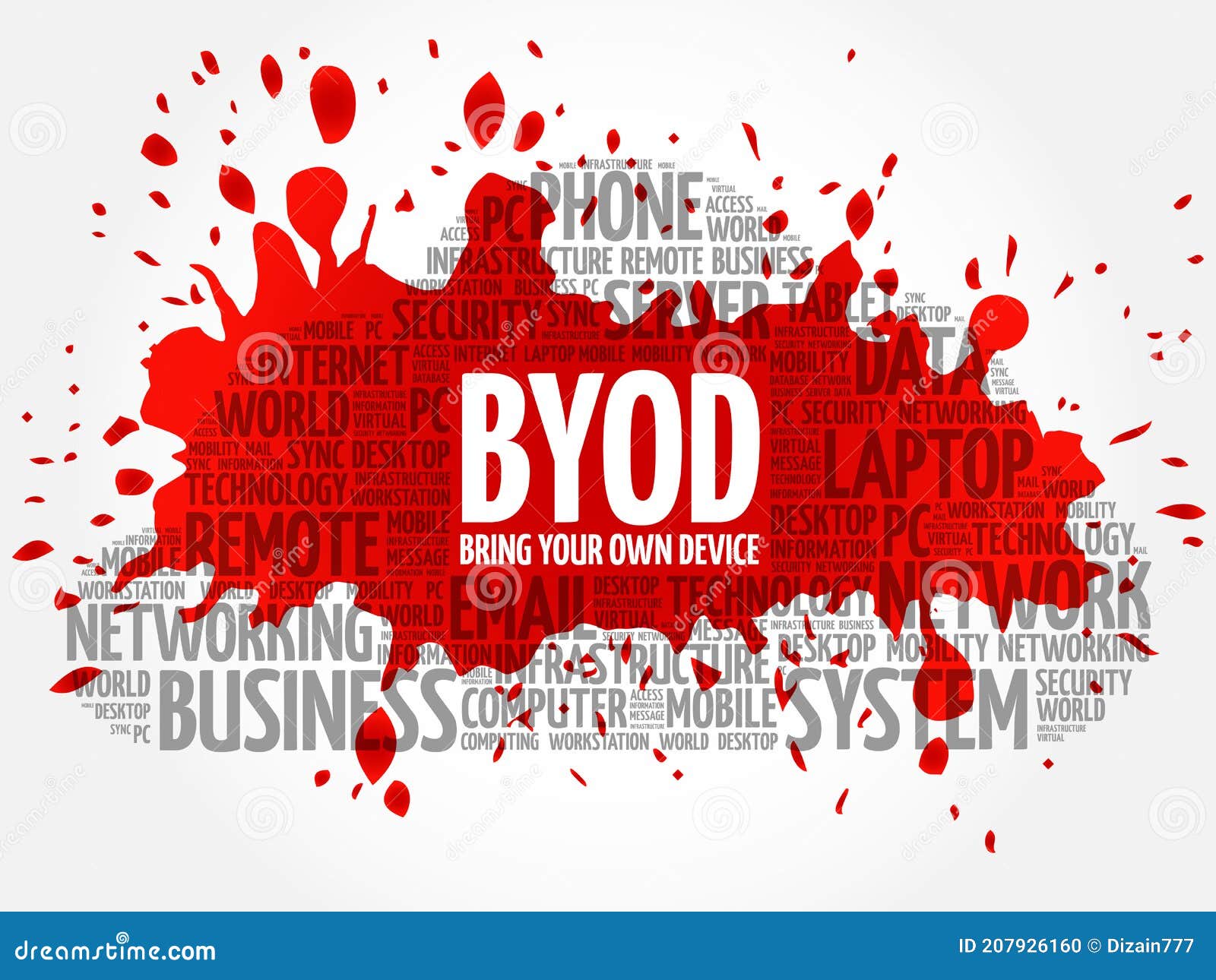 BYOD - Bring Your Own Device Stock Illustration - Illustration of phone ...